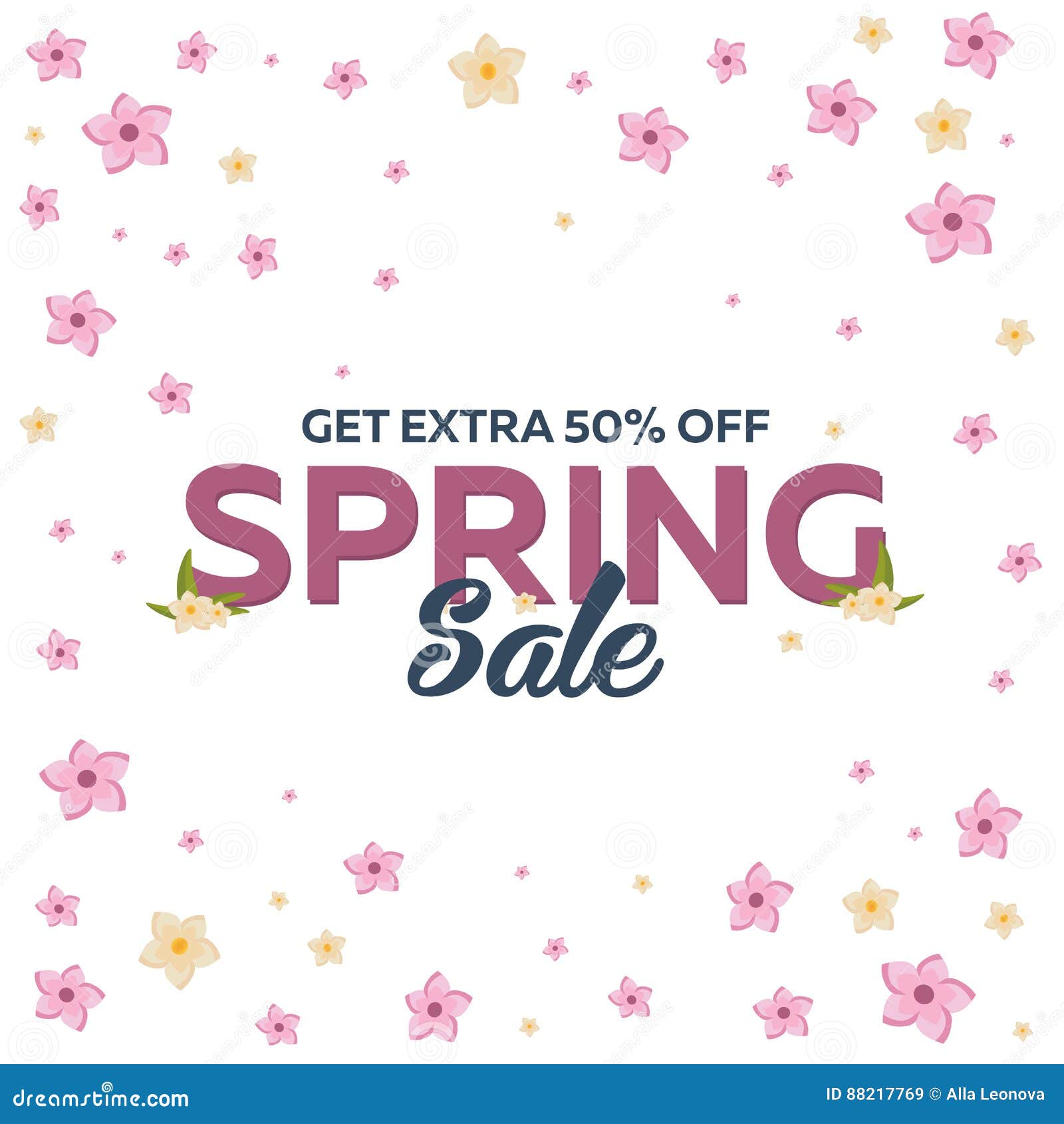 Spring Banner. Background with Sacura. Vector Illustration. Stock ...