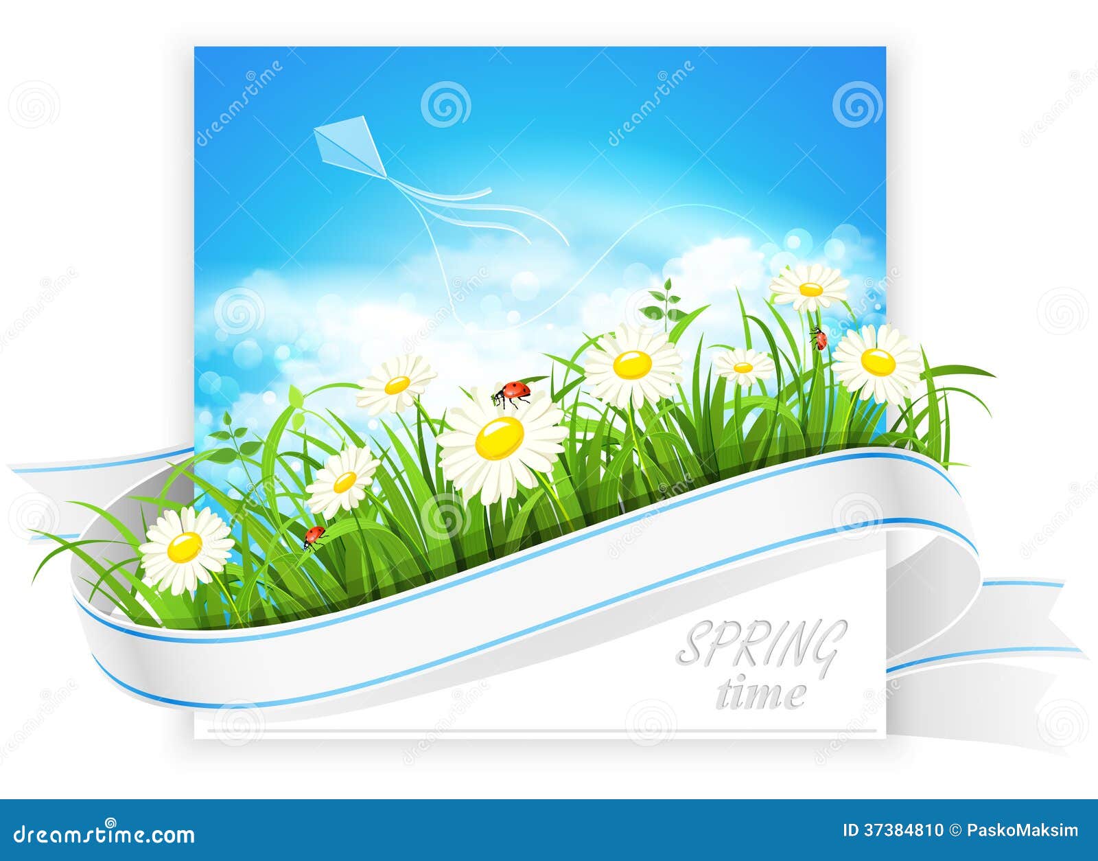 Spring banner stock vector. Illustration of meadow, climate - 37384810