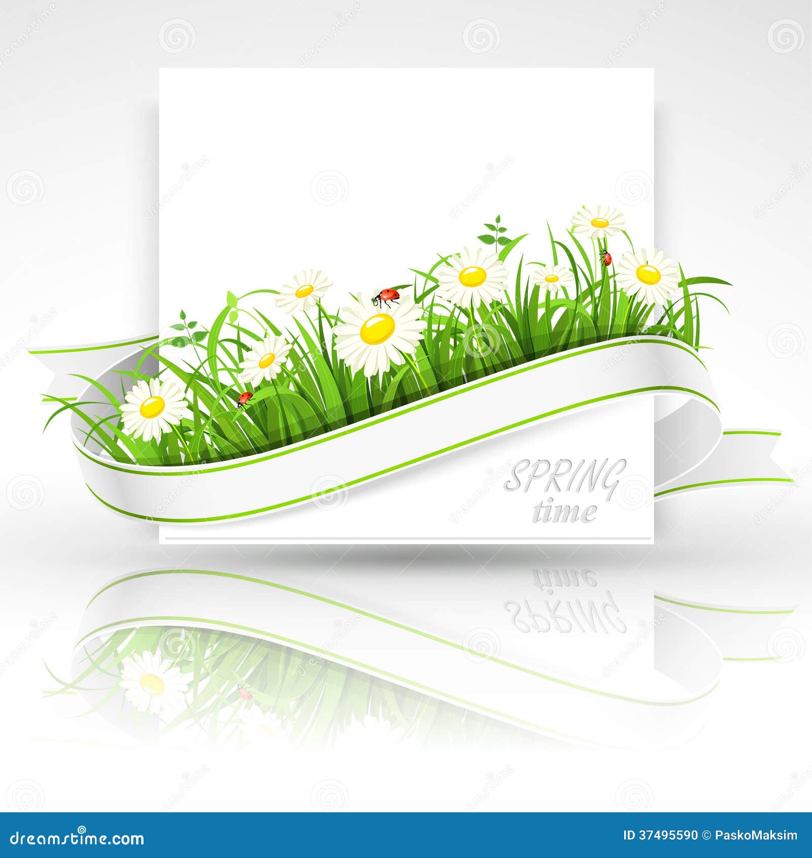 Spring banner stock vector. Illustration of season, sunlight - 37495590