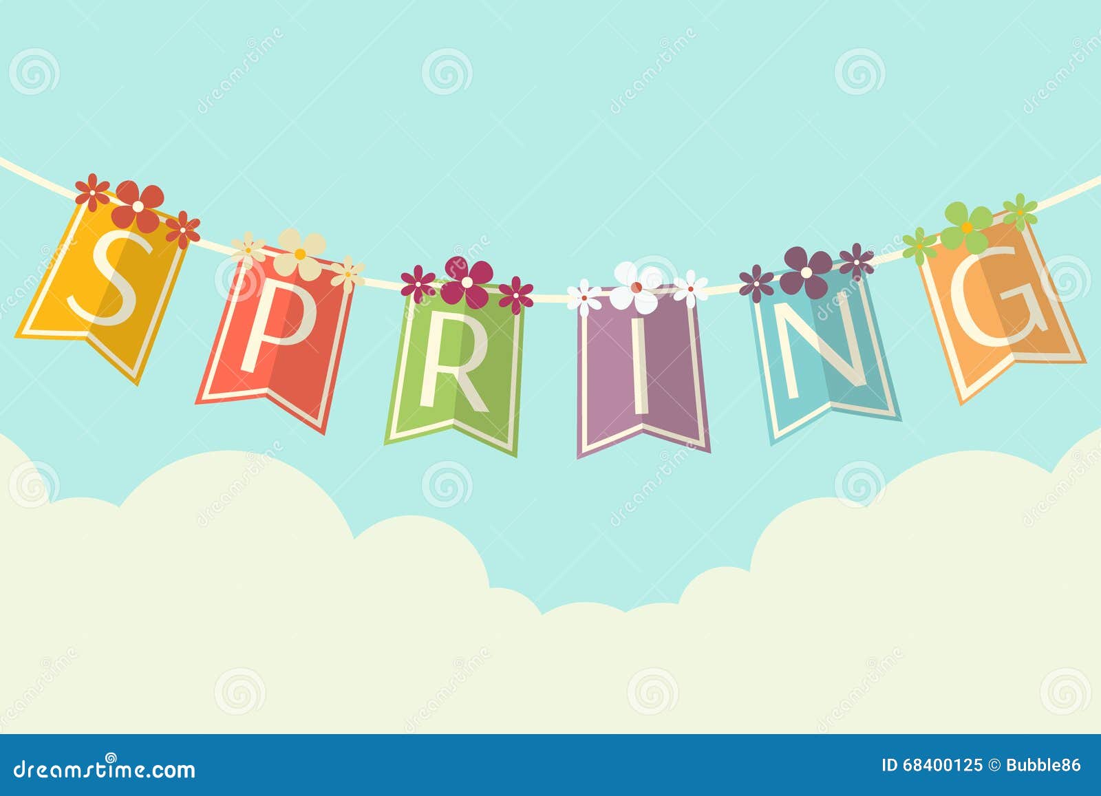 Spring Banner stock illustration. Illustration of nature - 68400125