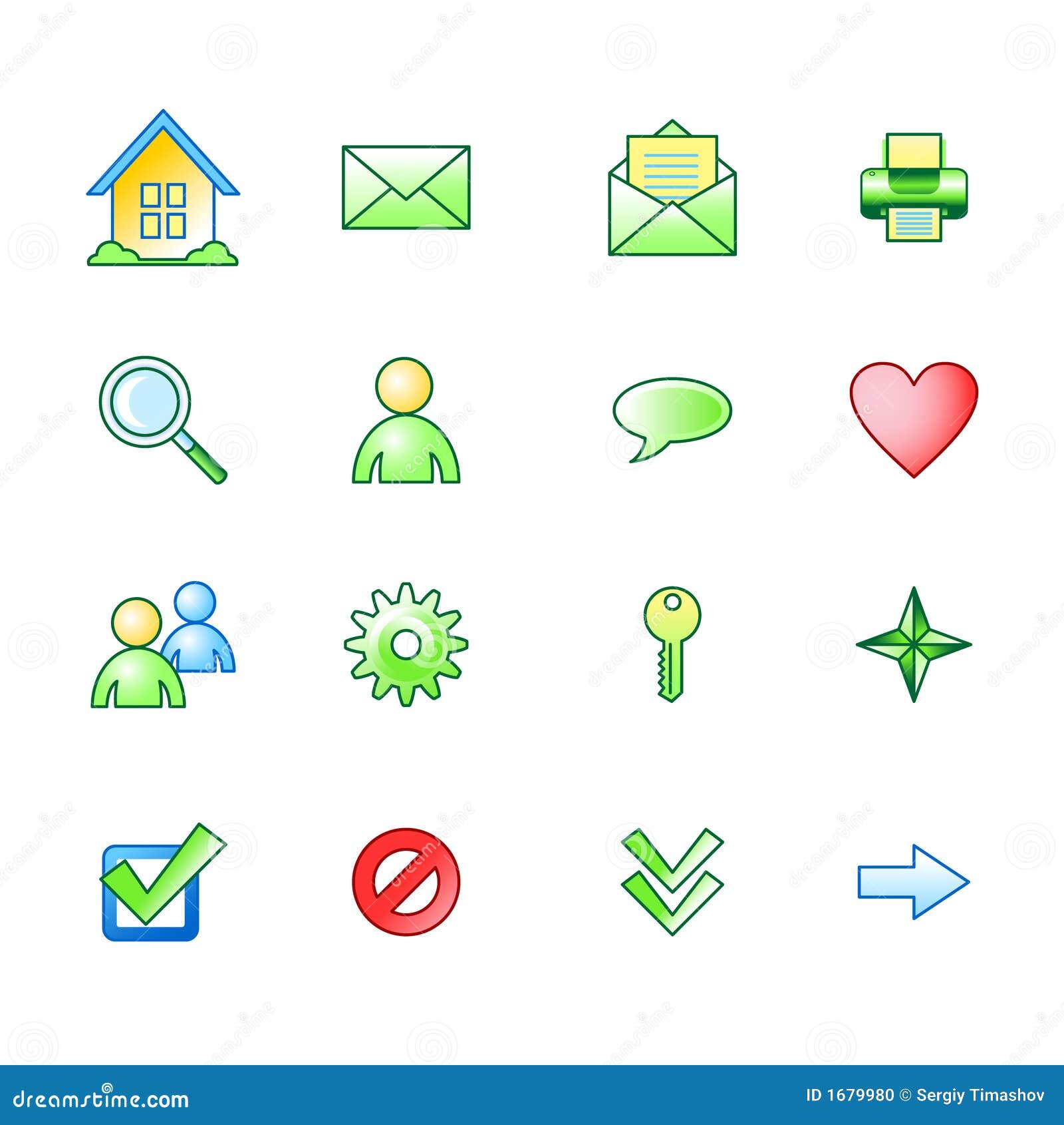 Spring basic web icons set stock vector. Illustration of home - 1679980