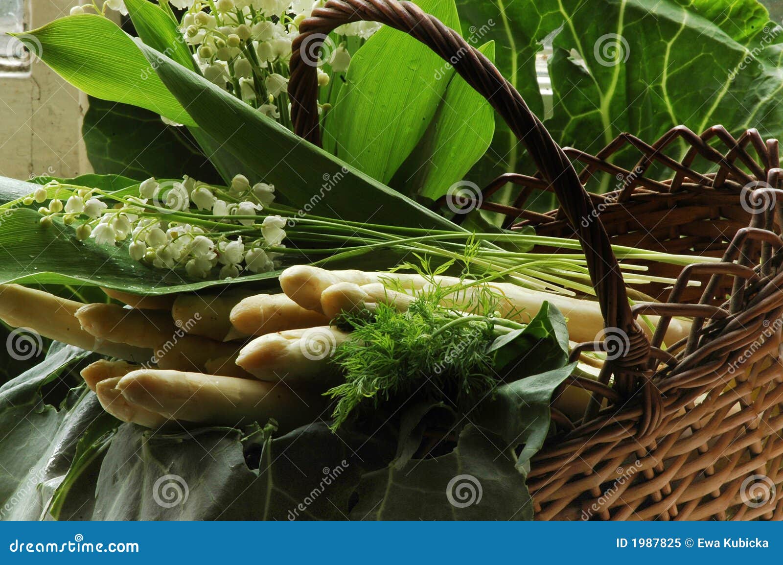 Spring basket stock image. Image of white, smell, season - 1987825