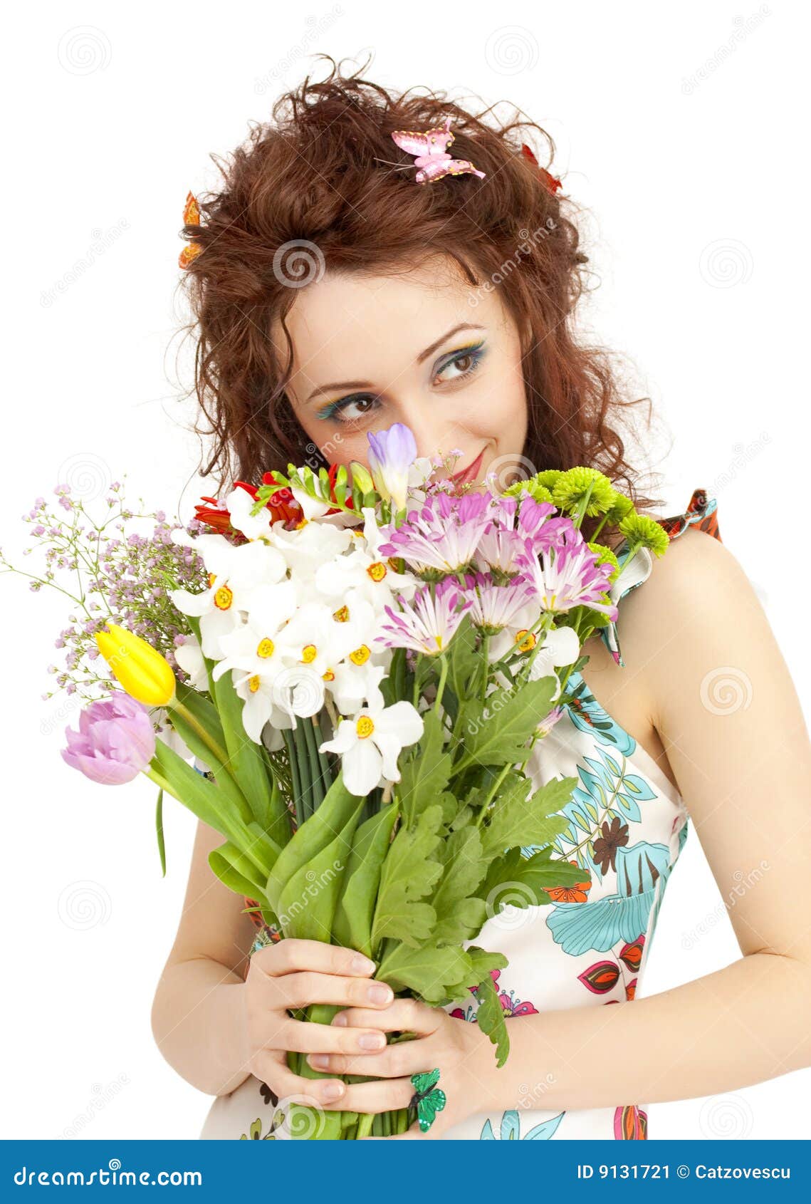Spring beauty stock image. Image of pretty, face, beauty - 9131721
