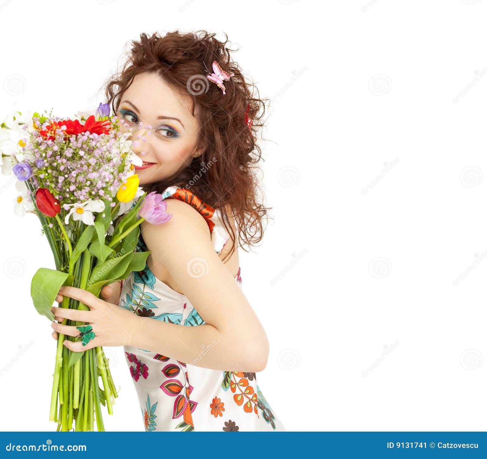 Spring beauty stock image. Image of hair, gorgeous, human - 9131741