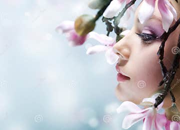 Spring Beauty Portrait stock photo. Image of closeup - 18221794
