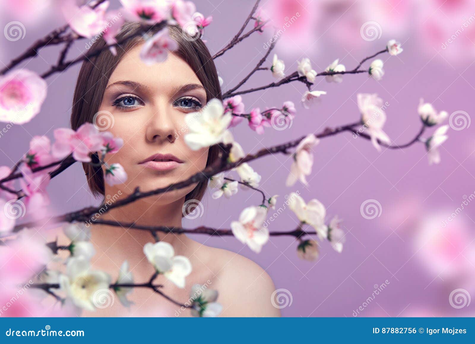 Spring beauty stock photo. Image of love, cherry, glamor - 87882756