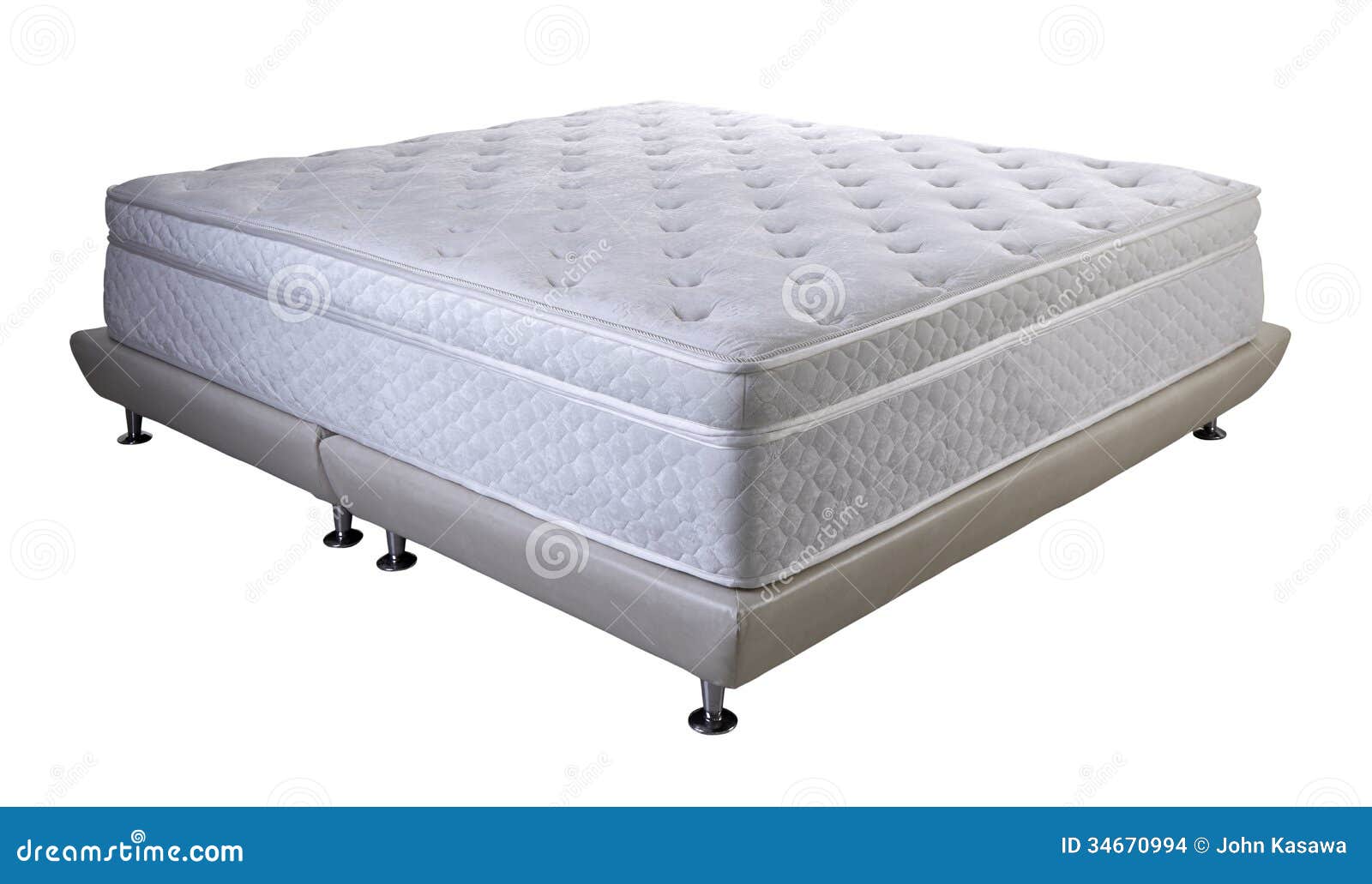 Spring Bed Isolated on White Stock Photo - Image of anatomy, modern ...