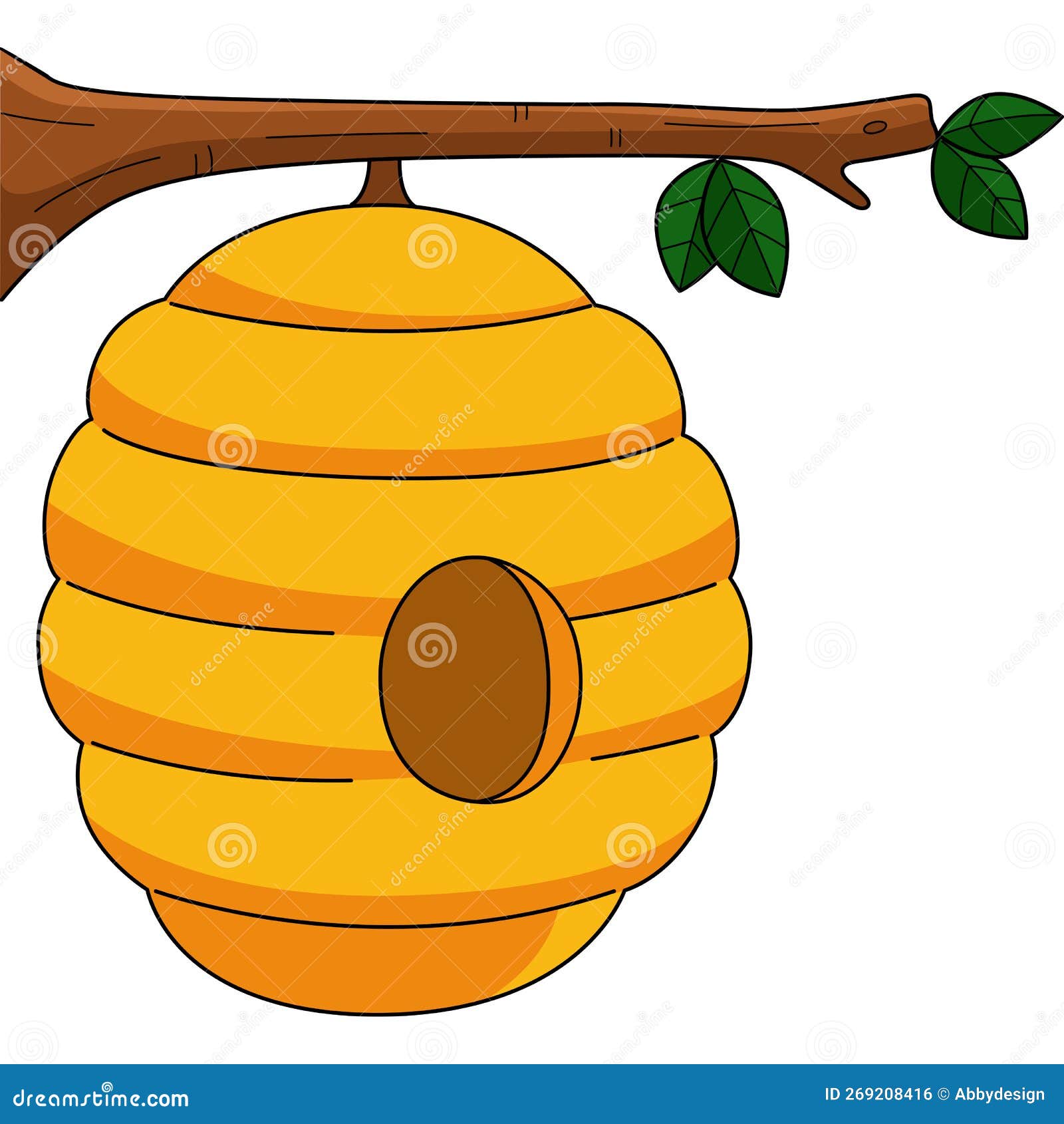 Spring Beehive Cartoon Colored Clipart Stock Vector - Illustration of ...