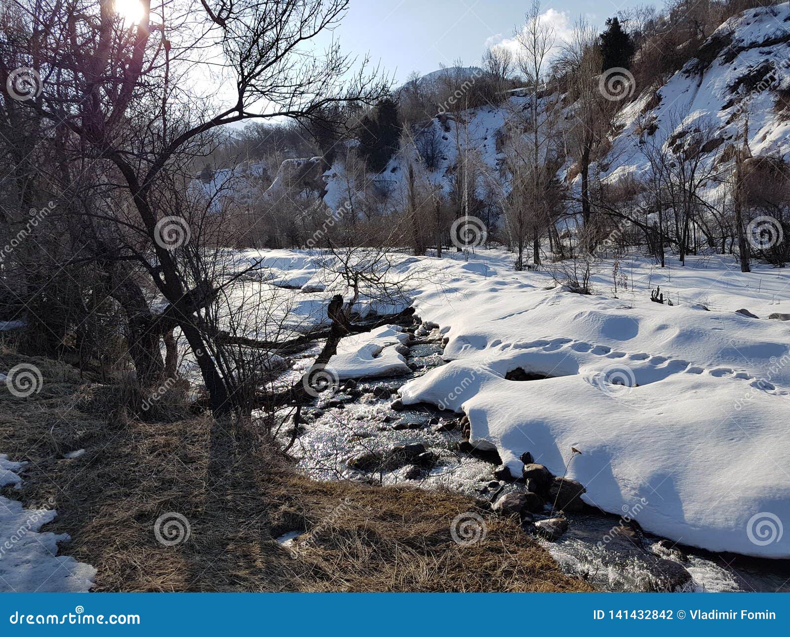 Spring Begins Mountains stock photo. Image of light - 141432842