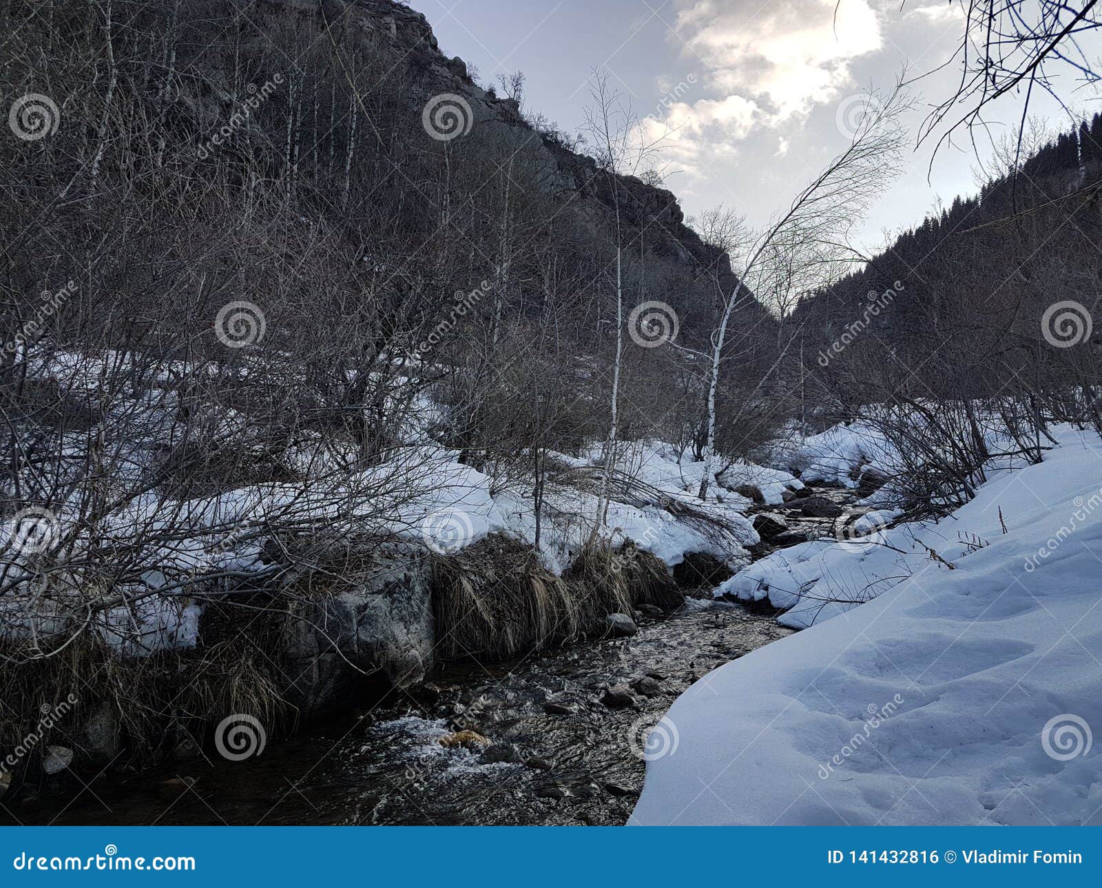 Spring Begins Mountains stock photo. Image of white - 141432816