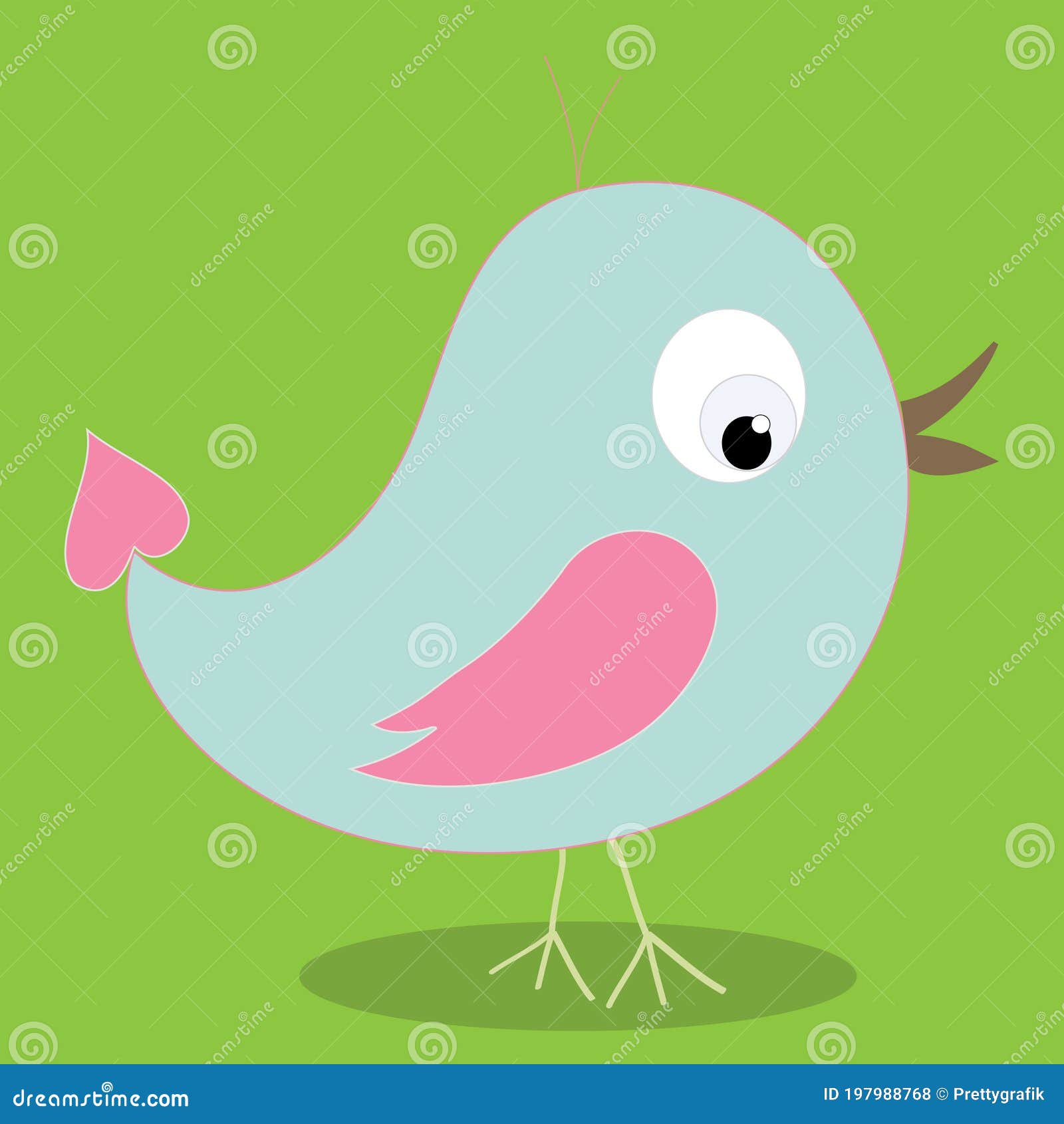 Spring bird blue 13 stock vector. Illustration of graphic - 197988768