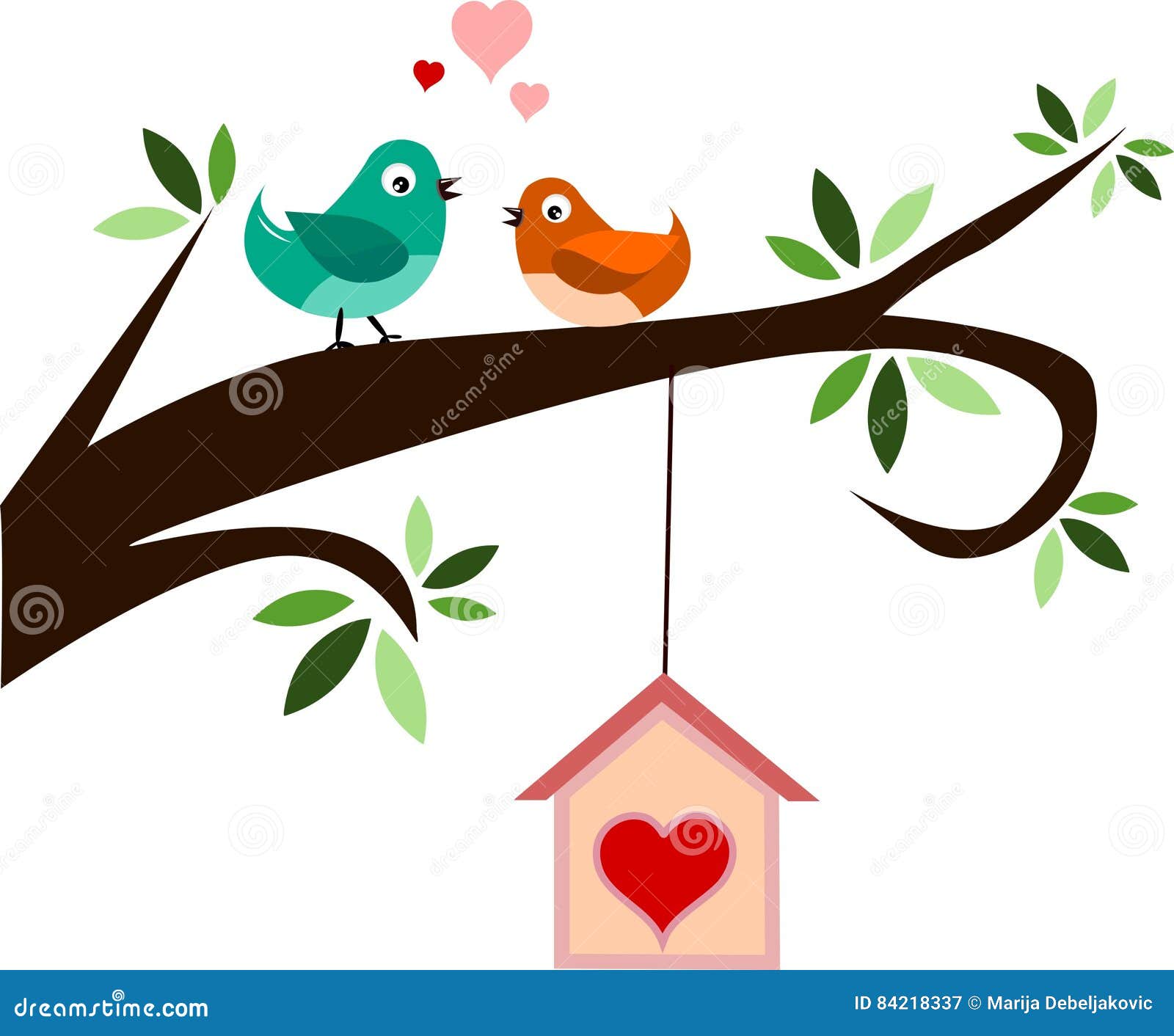 Spring Birds Banner stock illustration. Illustration of cool - 84218337