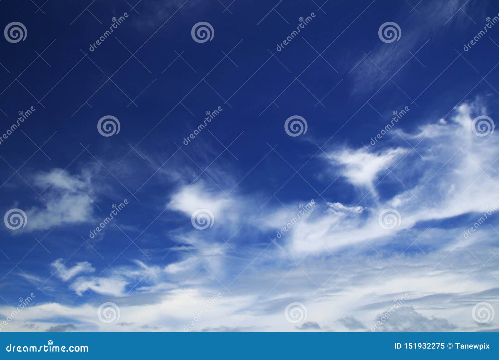 Spring Blue Sky with Clouds Background Stock Image - Image of beautiful ...