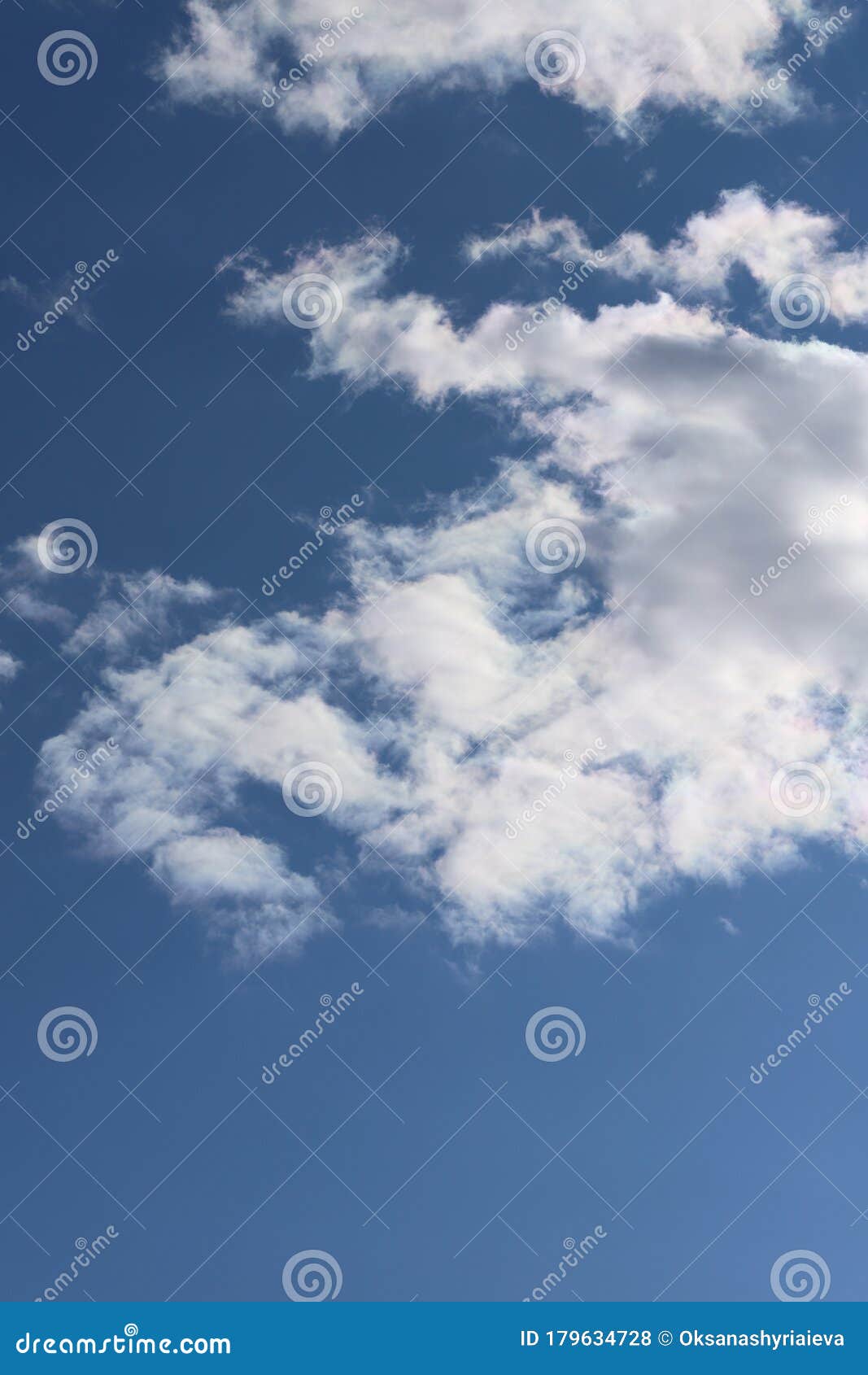 Spring Blue Sky with Clouds. Background of Blue Sky Stock Photo - Image ...