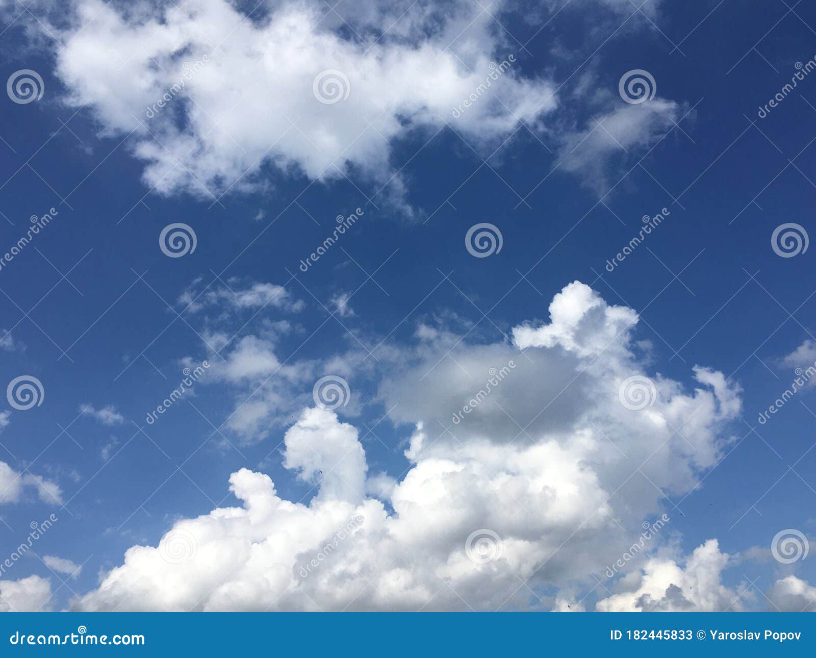 Spring Blue Sky Covered by Clouds. Minimalistic Wallpaper. Abstraction ...