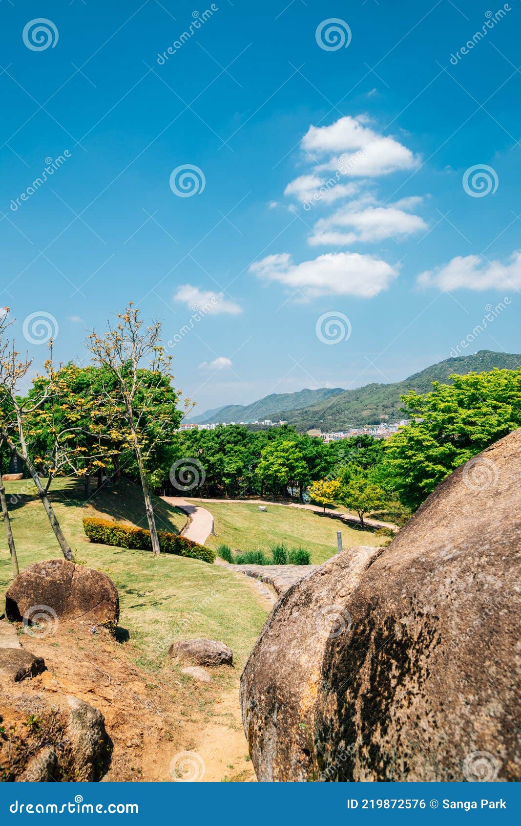 Spring of Bonghwangdae Park in Gimhae, Korea Stock Photo - Image of ...