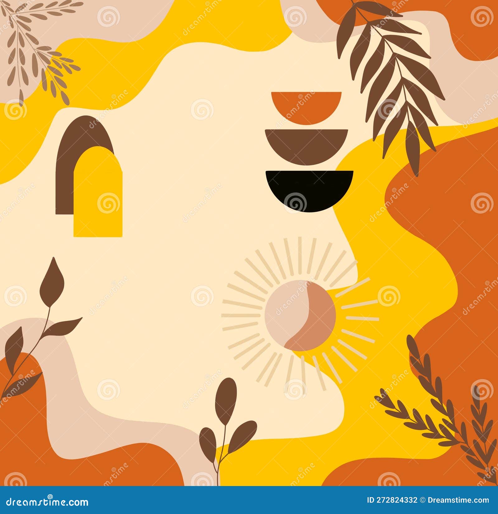 Spring Border Background Border Background Dengan Elemen Pegas Stock ...