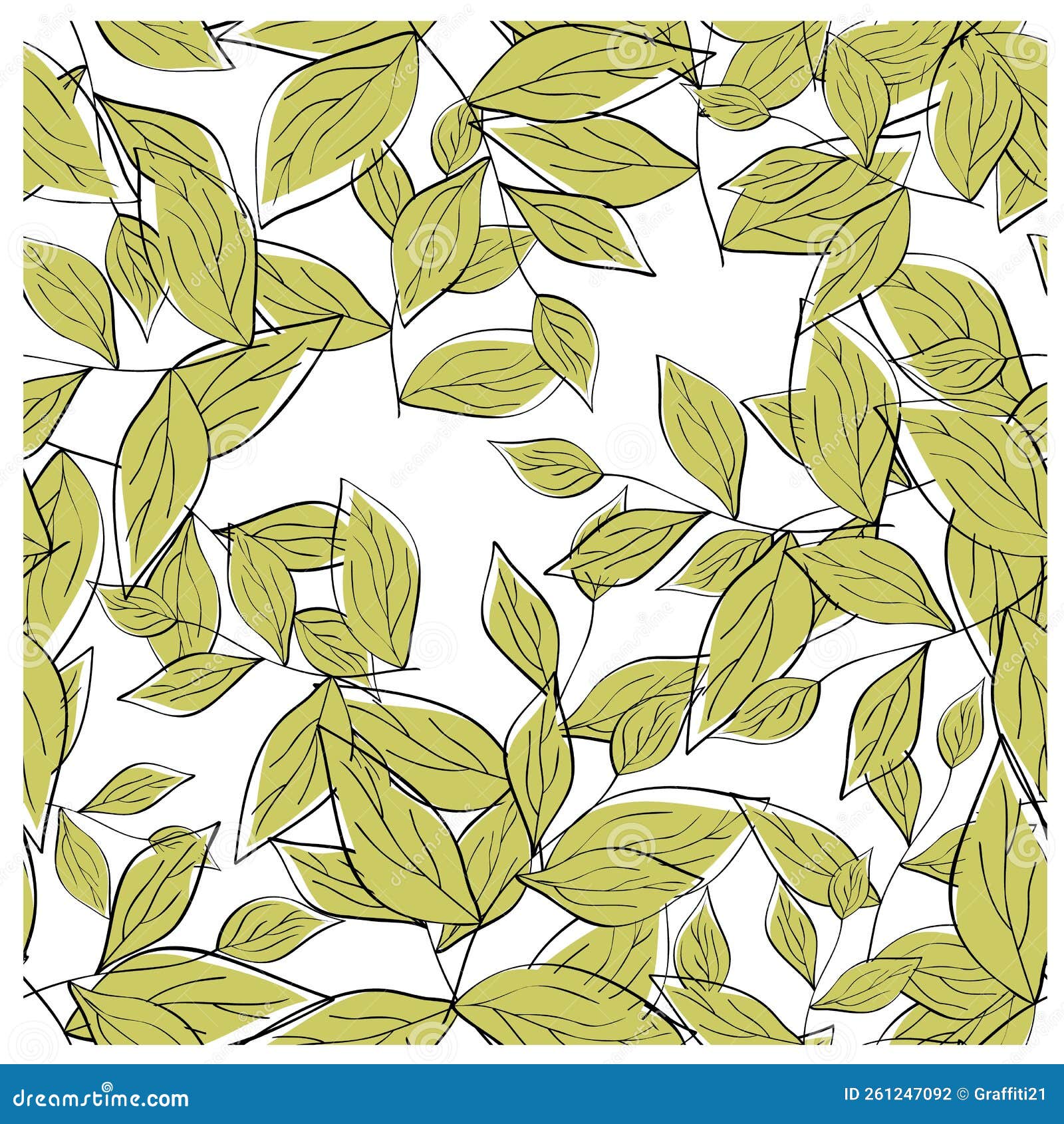 Spring Botanical Print. Vector Retro Floral Seamless Pattern. Seamless Pattern Abstract Leaf ...