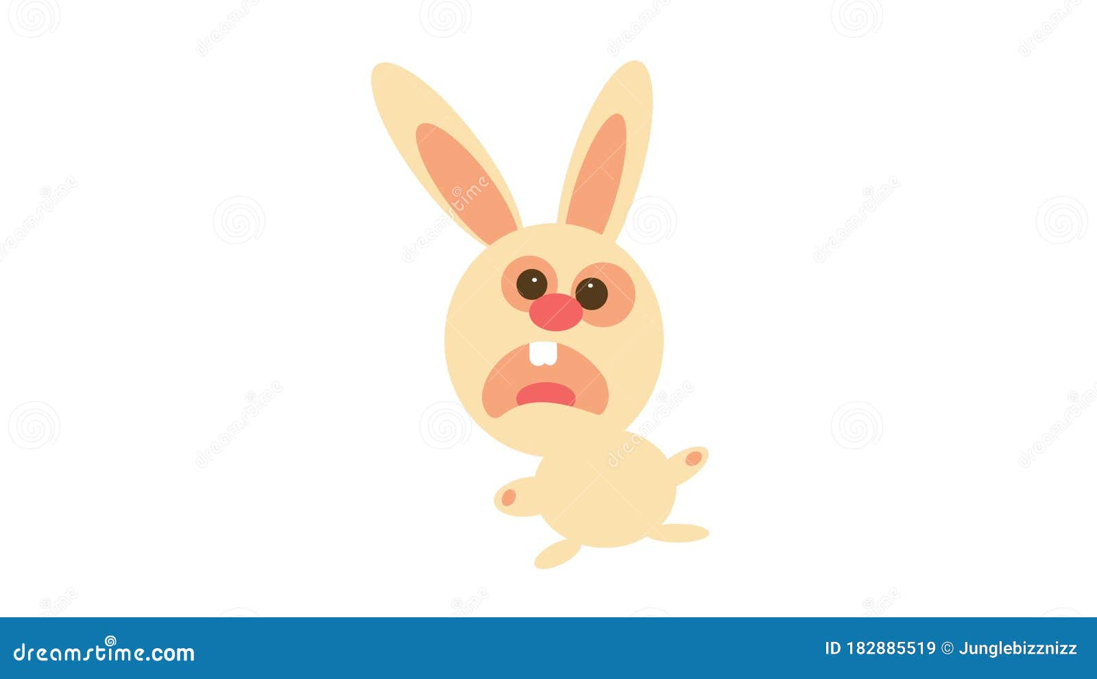 Scared Rabbit with Rounded Head and Weird Body Position Stock Video ...