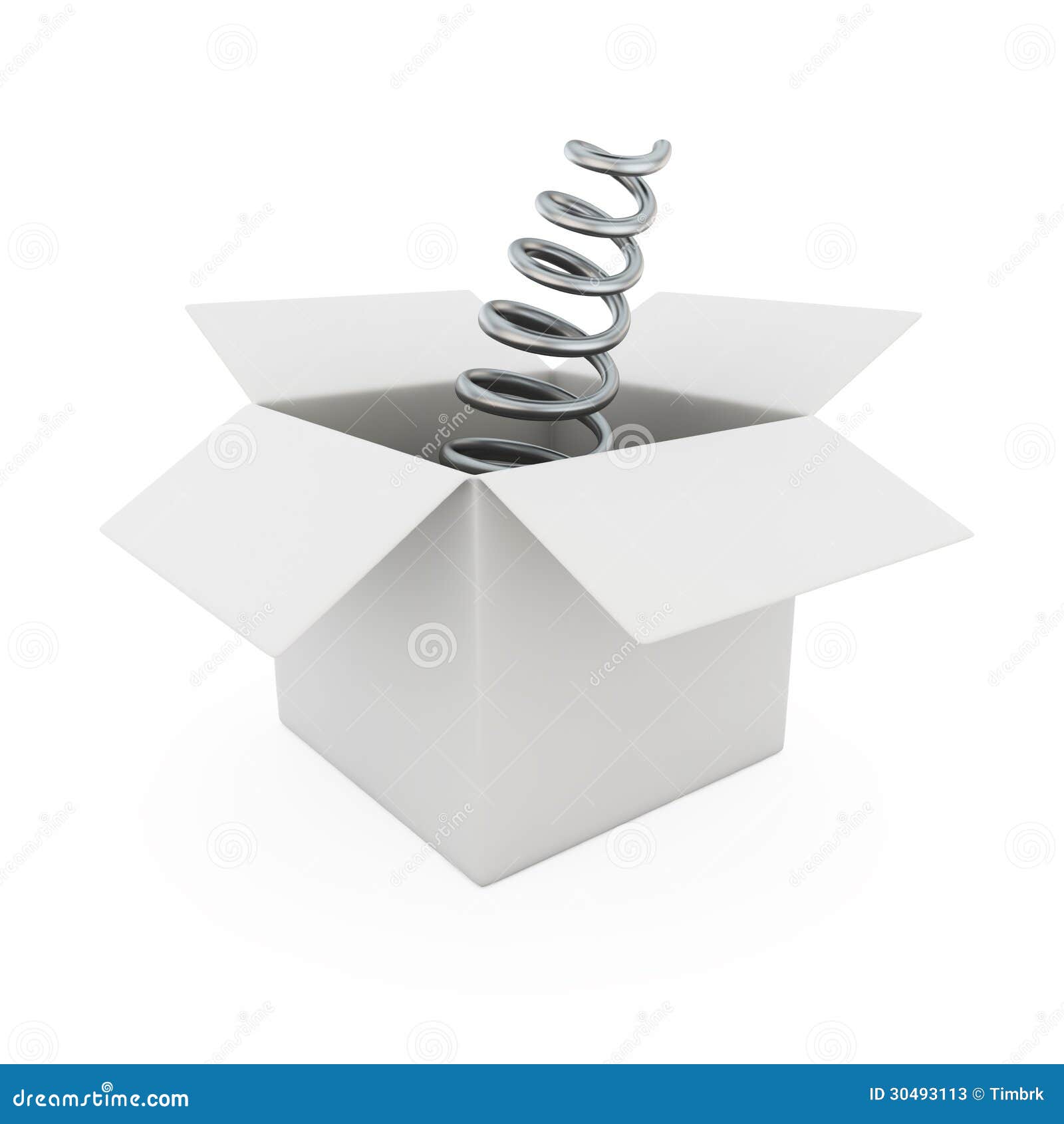 Spring from a box stock illustration. Illustration of metallic - 30493113