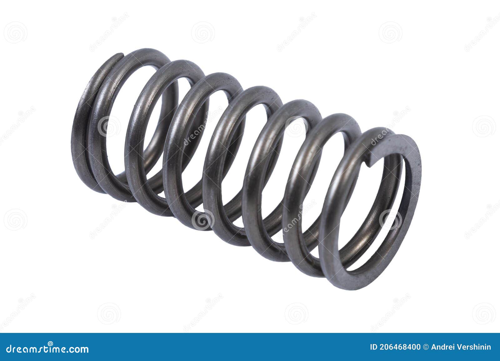 Spring of Brake Drum Coupling Pads on an Isolated White Background ...