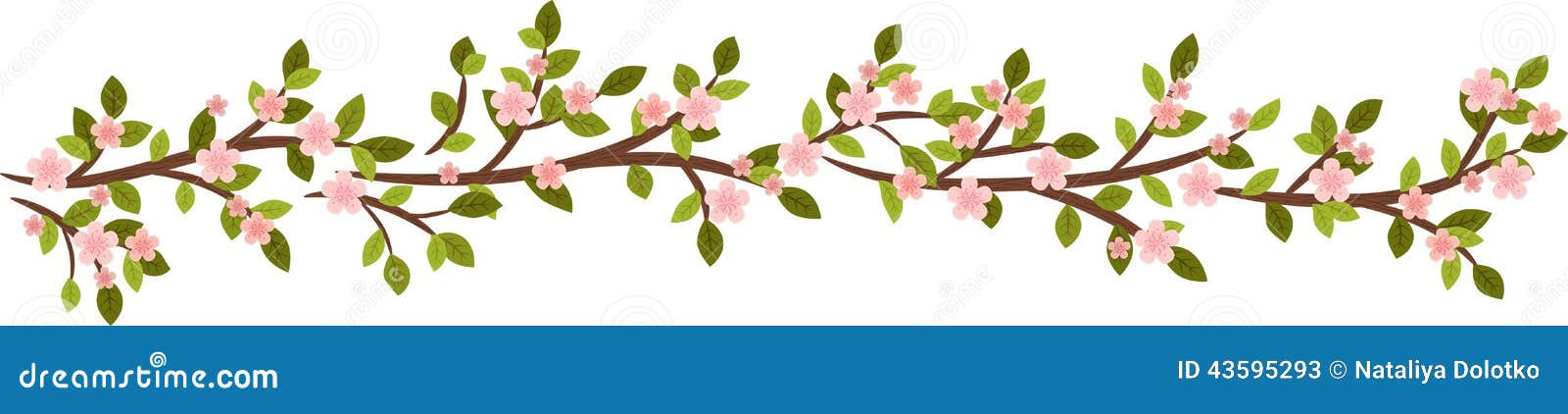 Spring branch stock vector. Illustration of spring, backdrop - 43595293