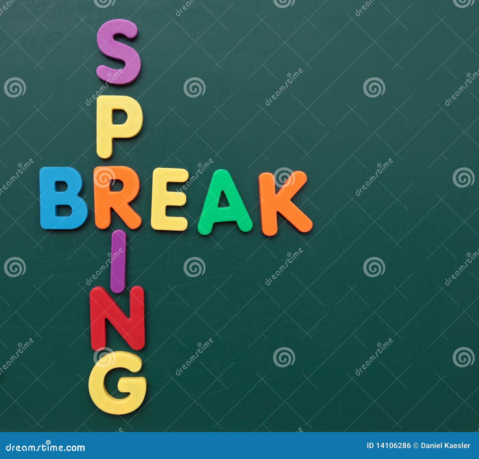 Spring break stock photo. Image of letters, relaxation - 14106286