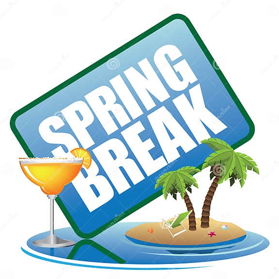 Spring break icon stock illustration. Illustration of clip - 38875251