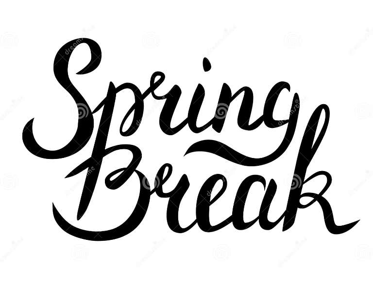 Spring Break lettering stock vector. Illustration of march - 88139898