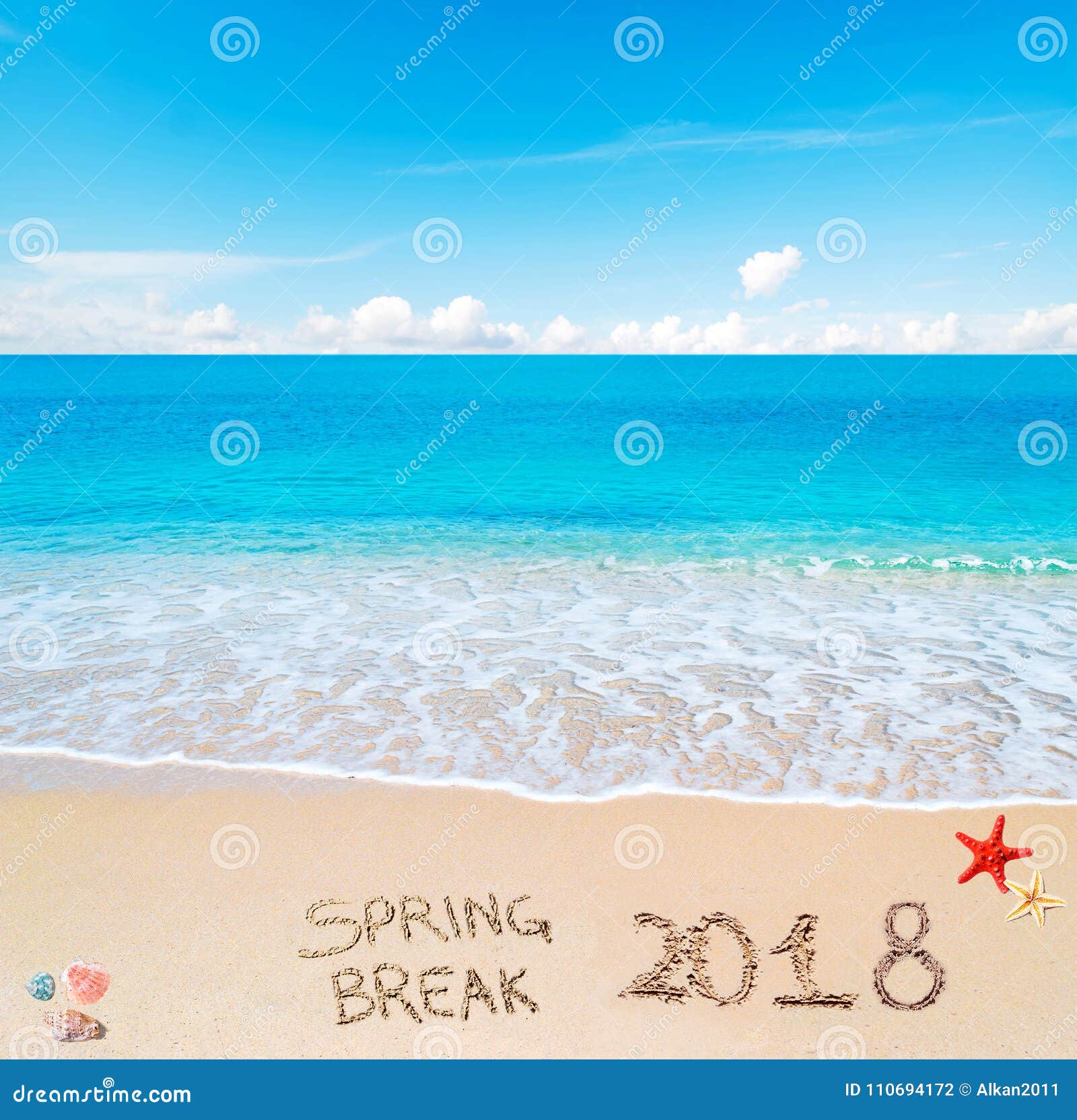 Spring Break 2018 on the Sand Stock Photo - Image of coast, ocean ...