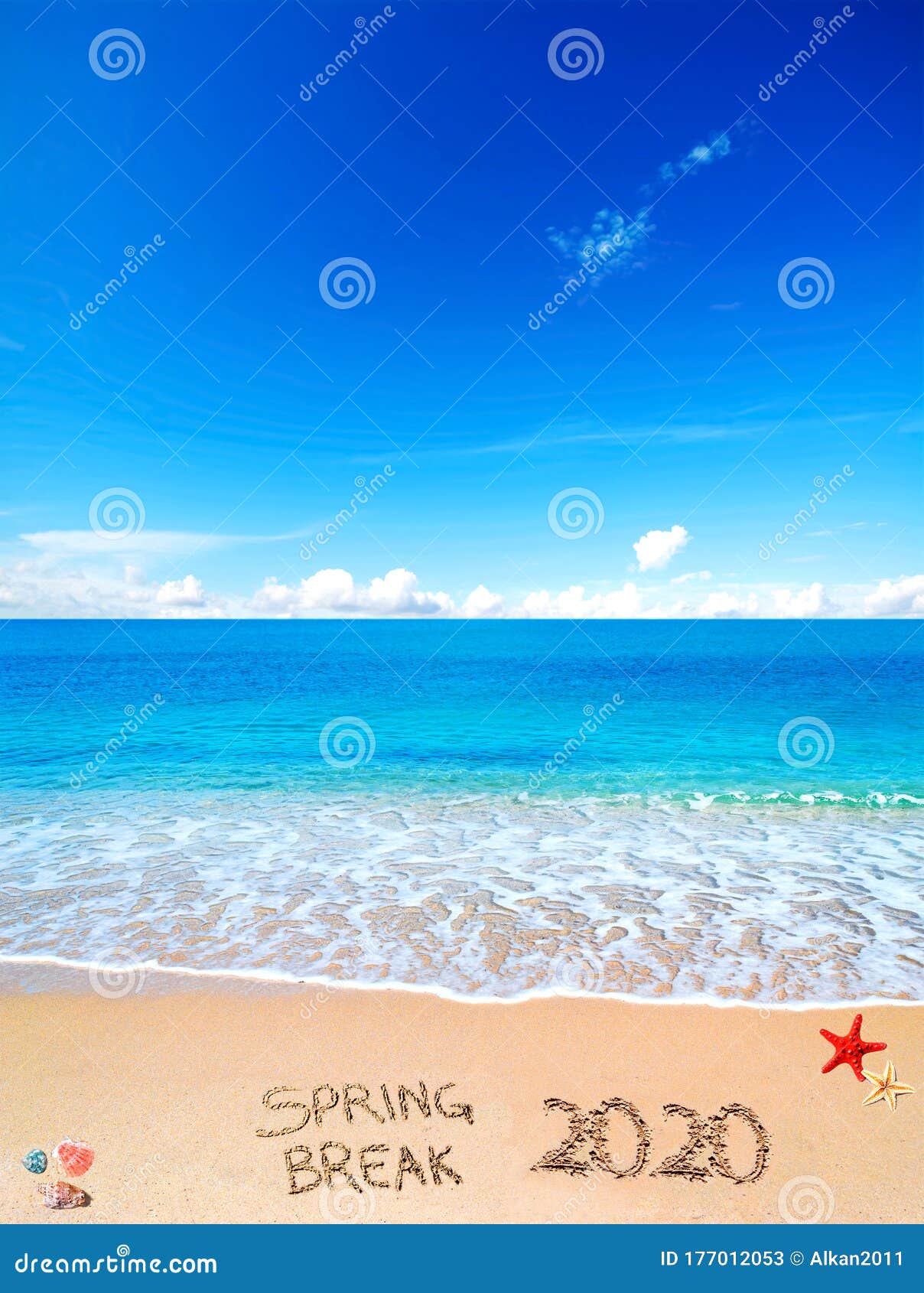Spring Break 2020 on the Sand Stock Image - Image of sign, 2020: 177012053