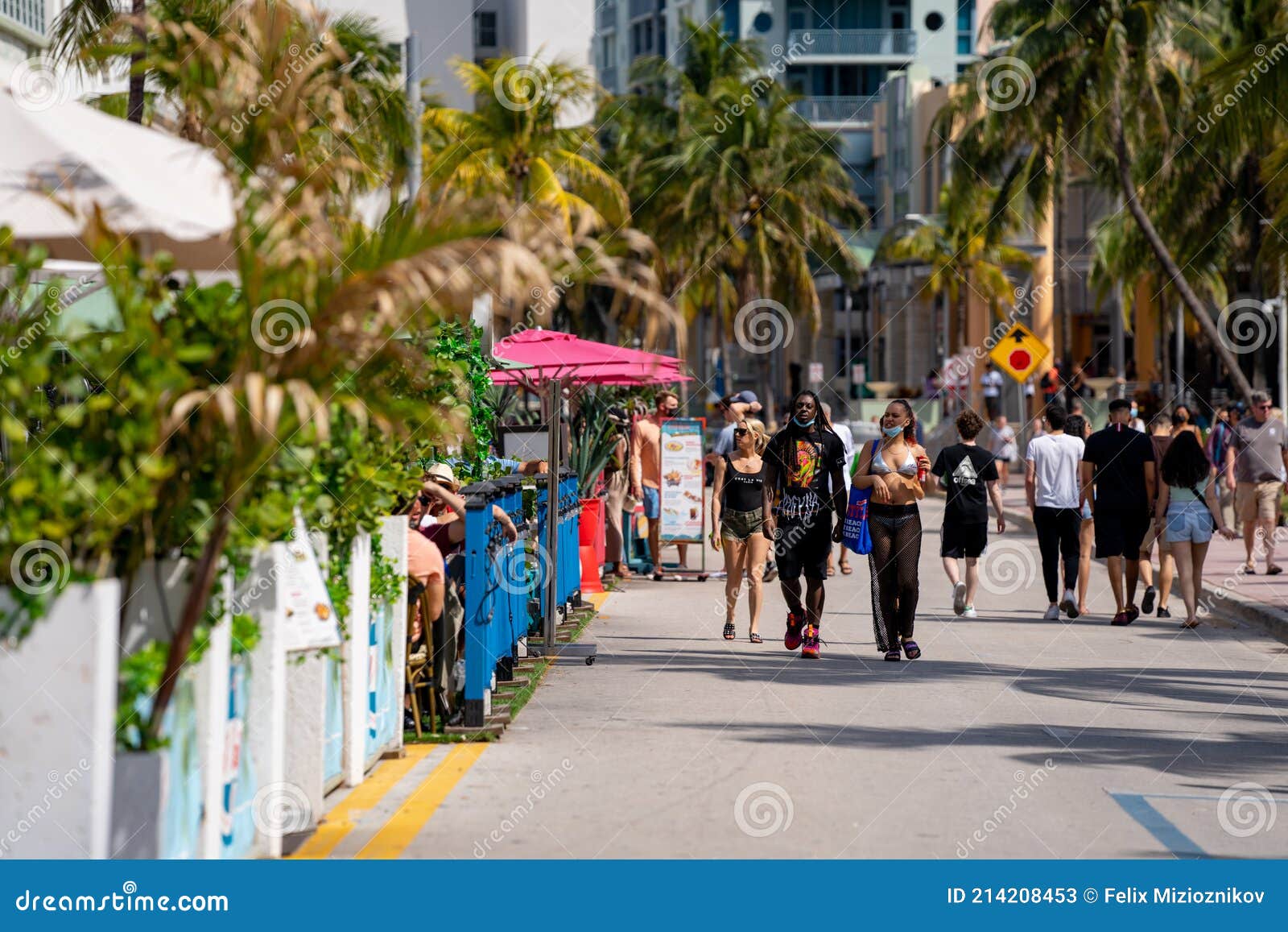 The Spring Break Scene in Miami Beach 2021 Editorial Stock Photo ...