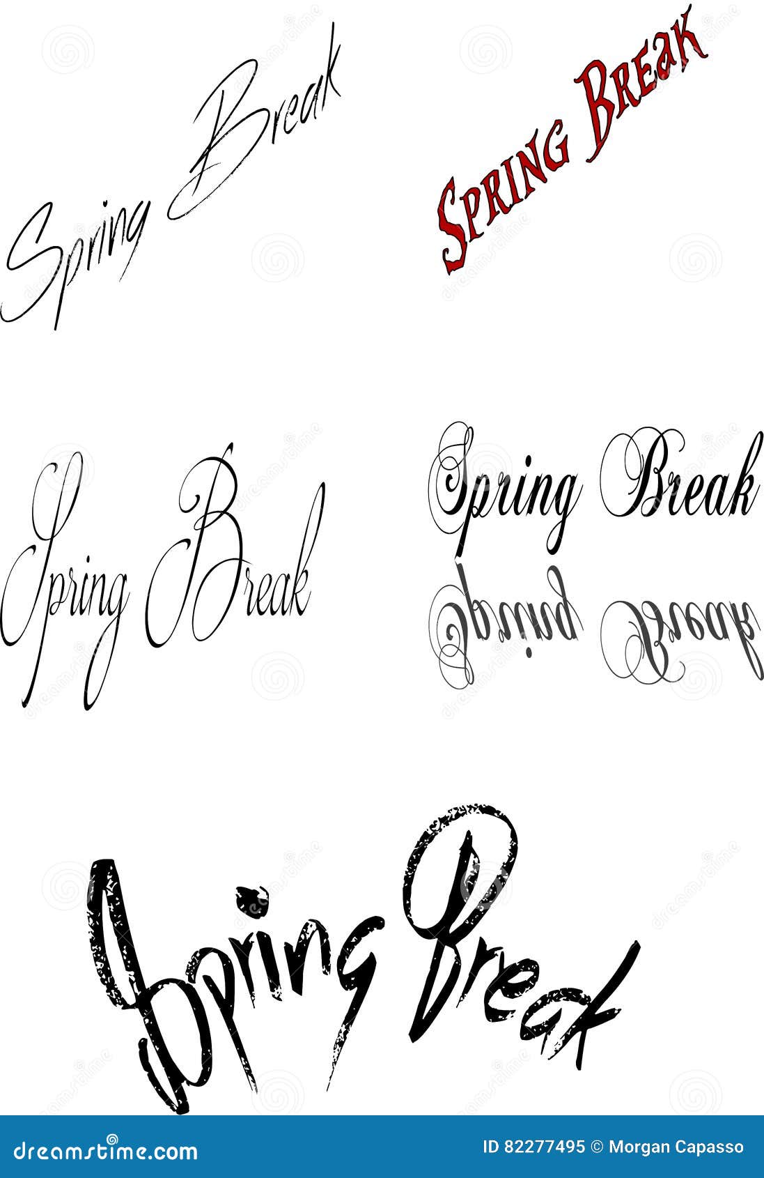 Spring Break sign stock vector. Illustration of time - 82277495