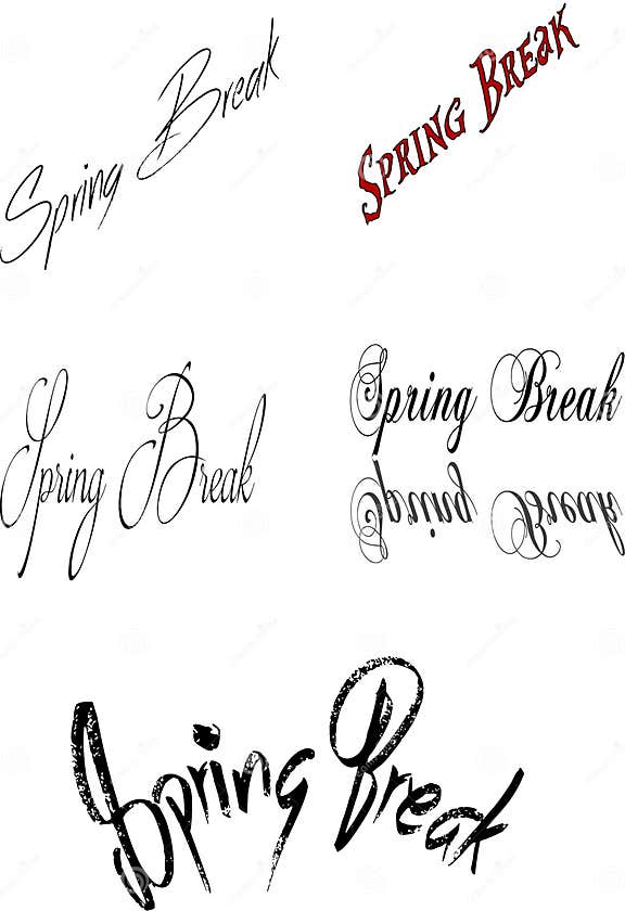 Spring Break sign stock vector. Illustration of time - 82277495