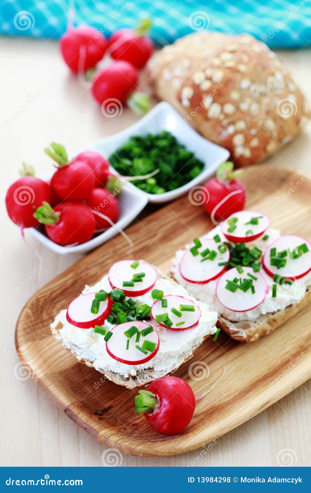 Spring breakfast stock photo. Image of chive, sandwich - 13984298