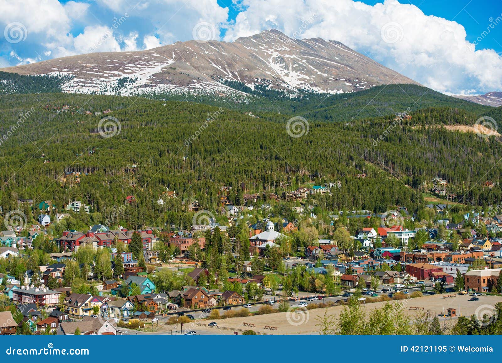 Spring in Breckenridge stock image. Image of panorama - 42121195