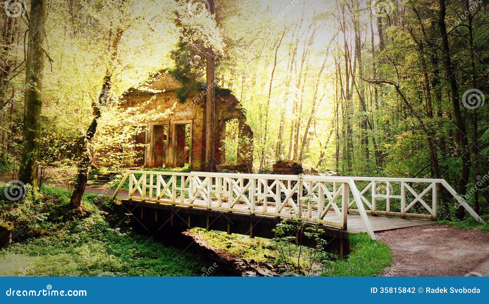 Spring bridge stock photo. Image of asian, cool, natural - 35815842