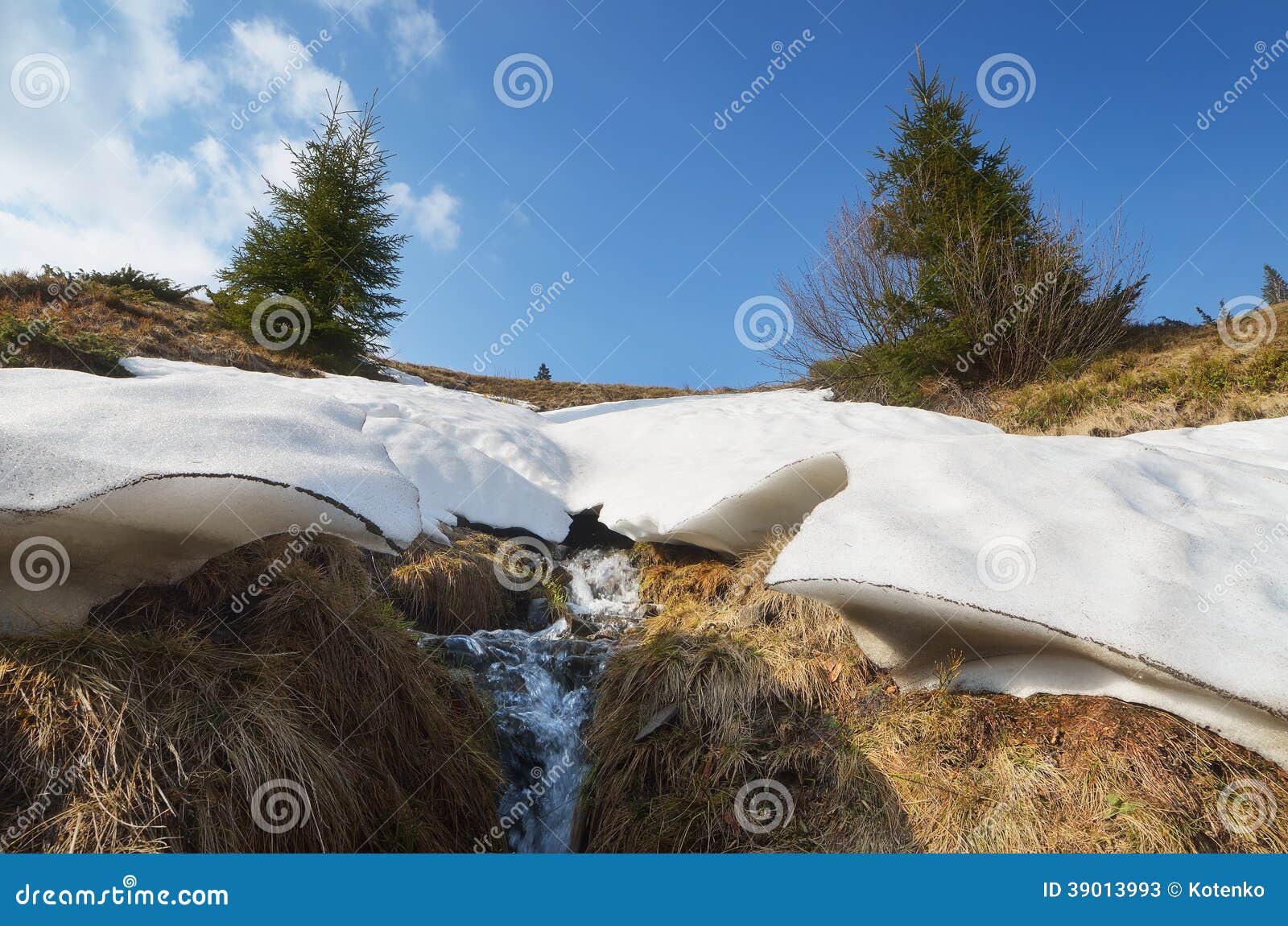 Spring Brook stock image. Image of water, motion, wallpaper - 39013993