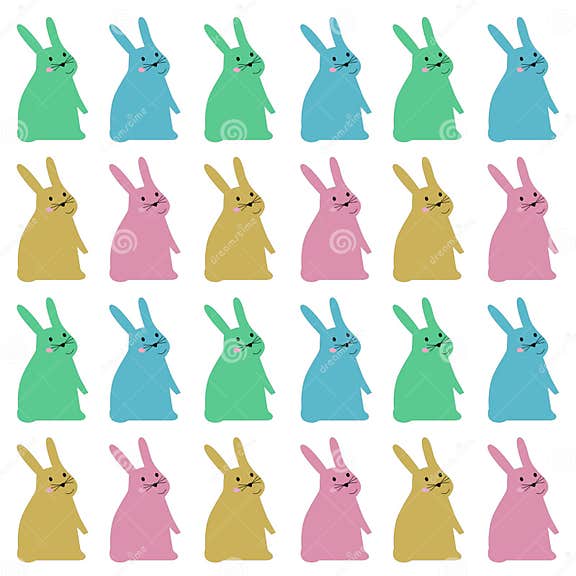 Spring Bunnies Spring Design Pattern Texture Stock Vector ...