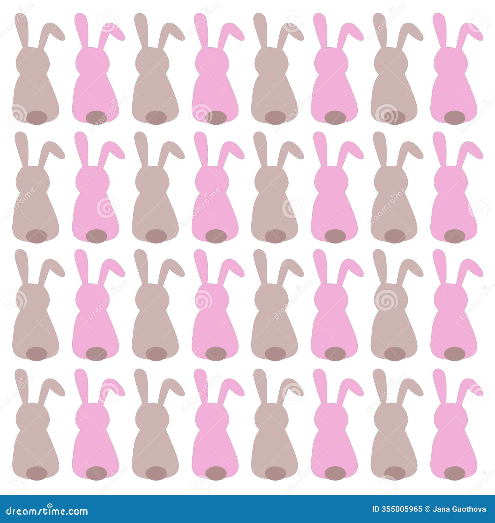 Spring Bunnies Spring Design Pattern Texture Stock Vector ...