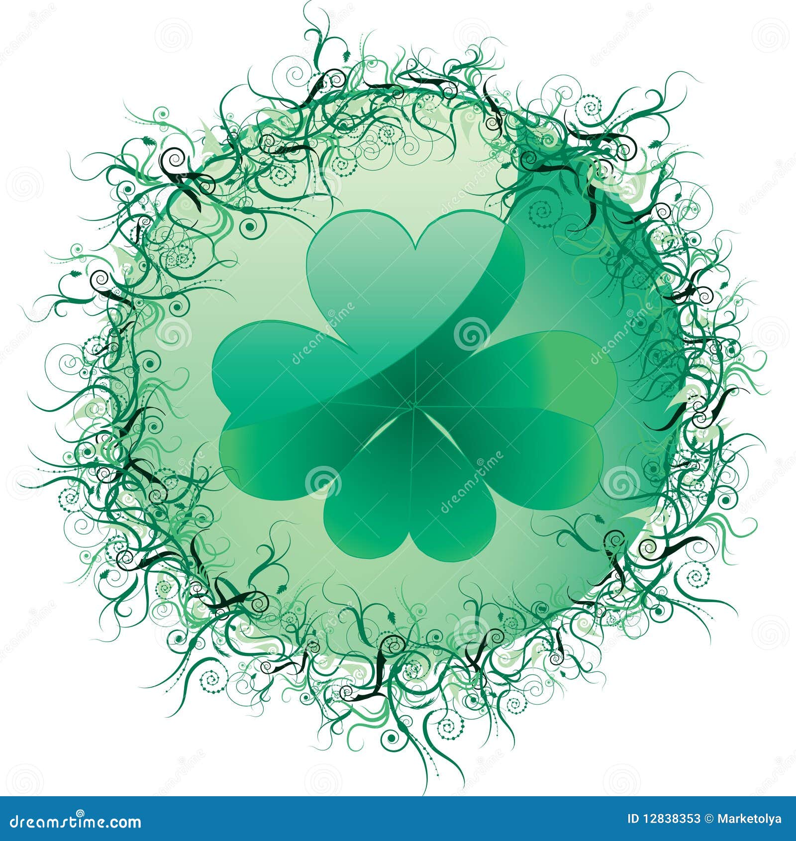 Spring button with clover stock vector. Illustration of irish - 12838353