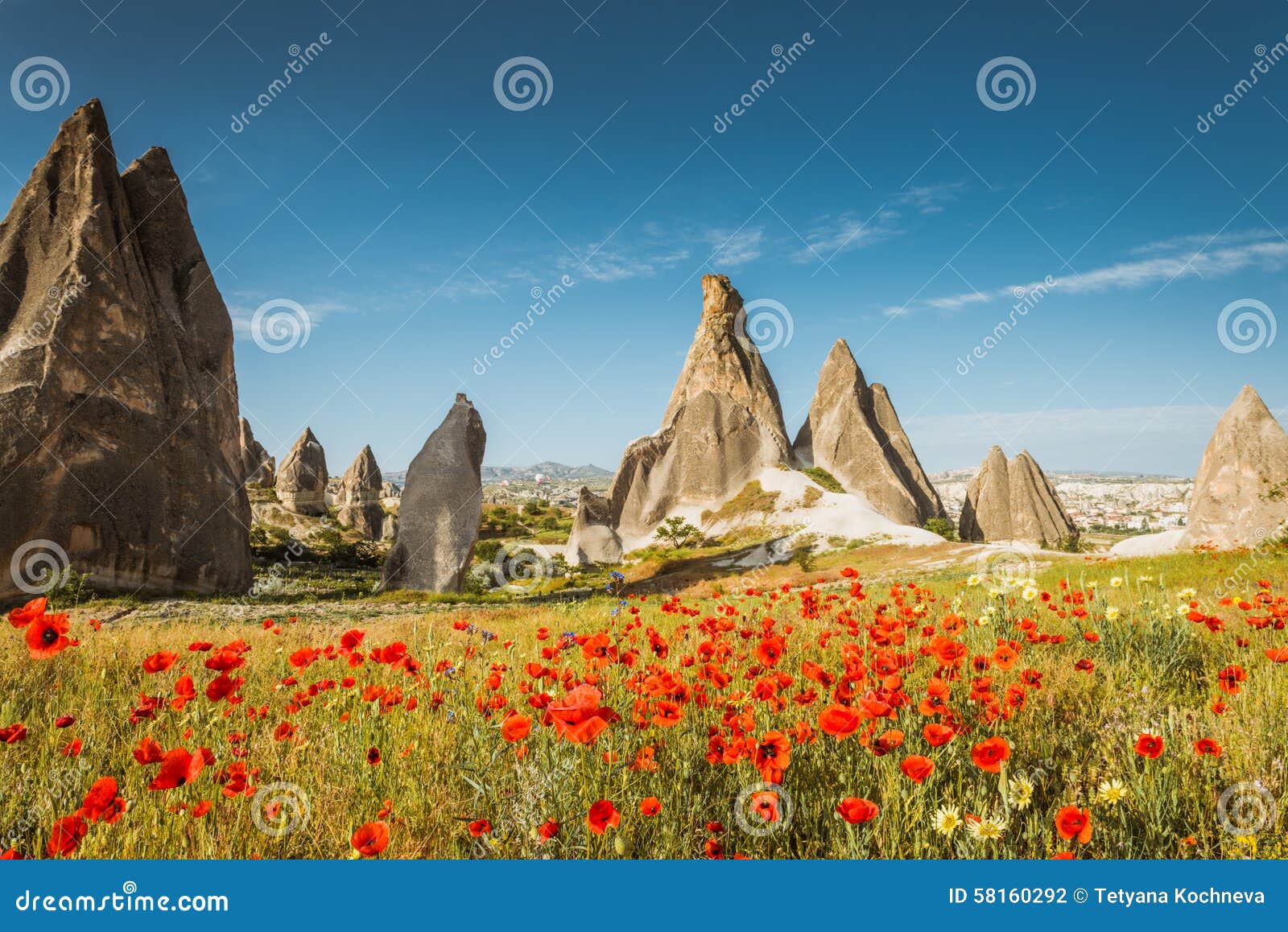 Spring in Cappadocia, Turkey Stock Photo - Image of idyllic ...