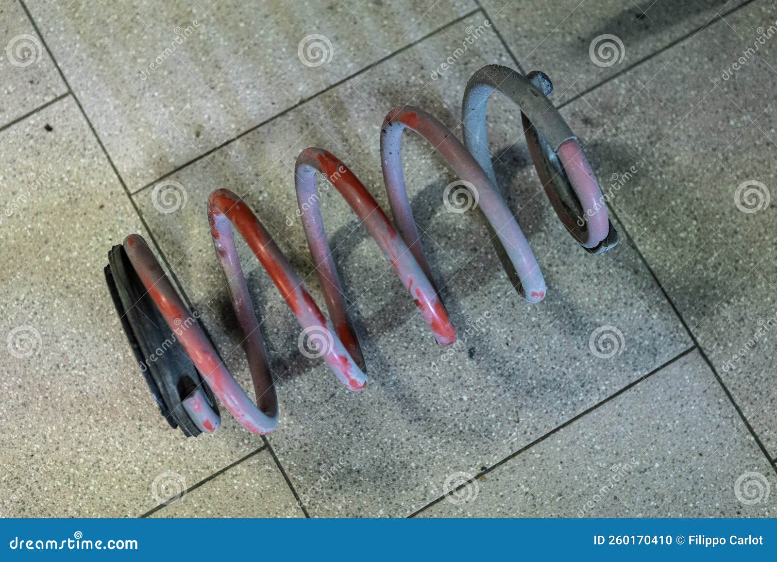 Spring of the Car Suspension Stock Photo - Image of mechanical ...