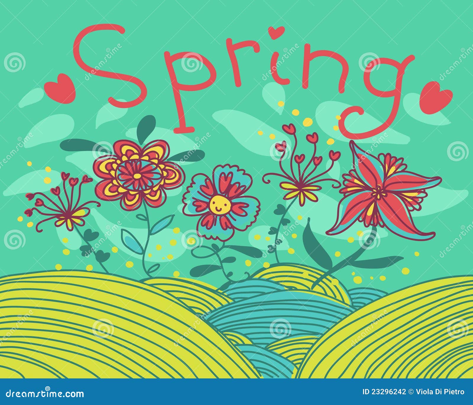 Spring card stock illustration. Illustration of country - 23296242