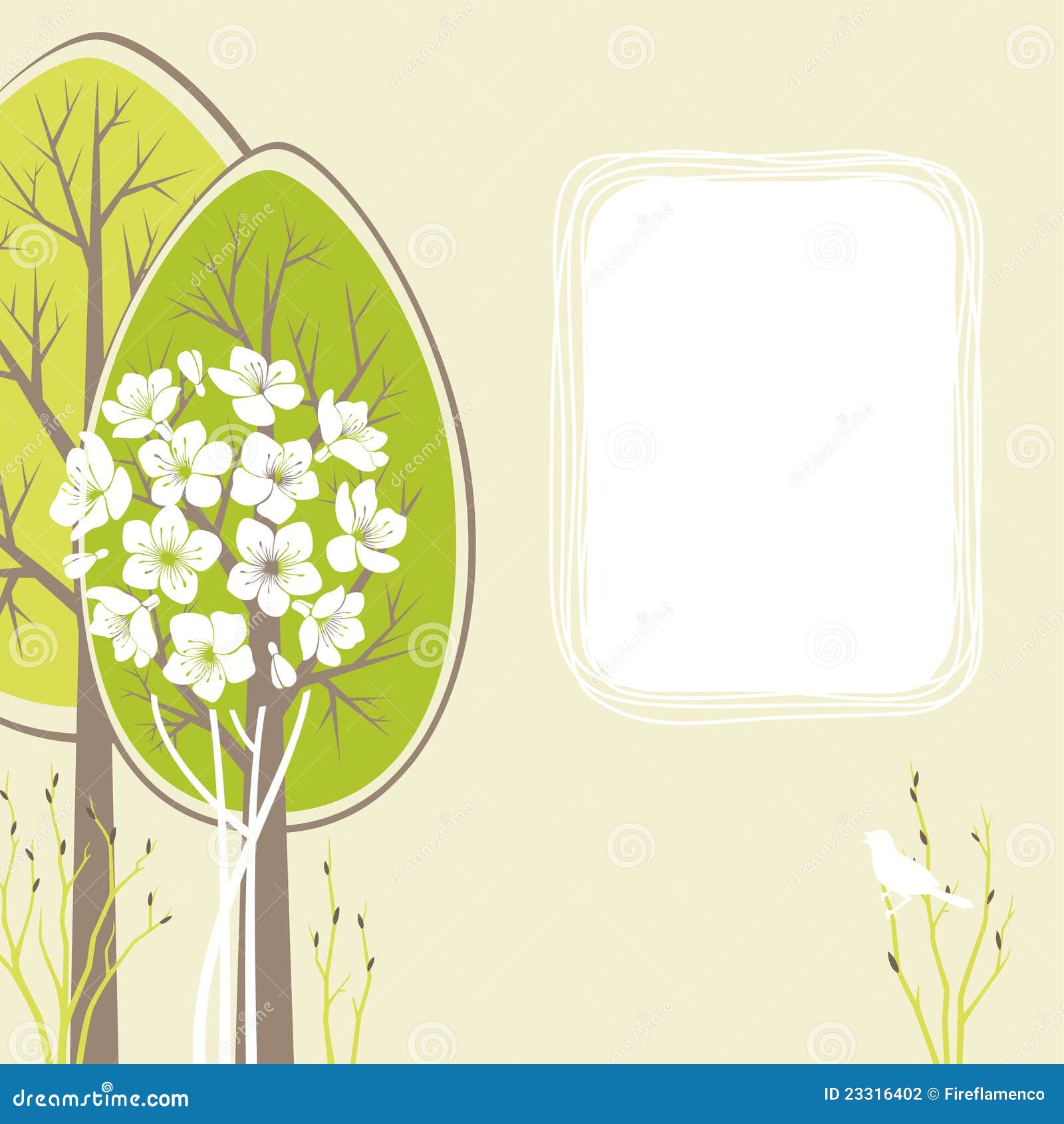 Spring card stock vector. Illustration of abstract, floral - 23316402