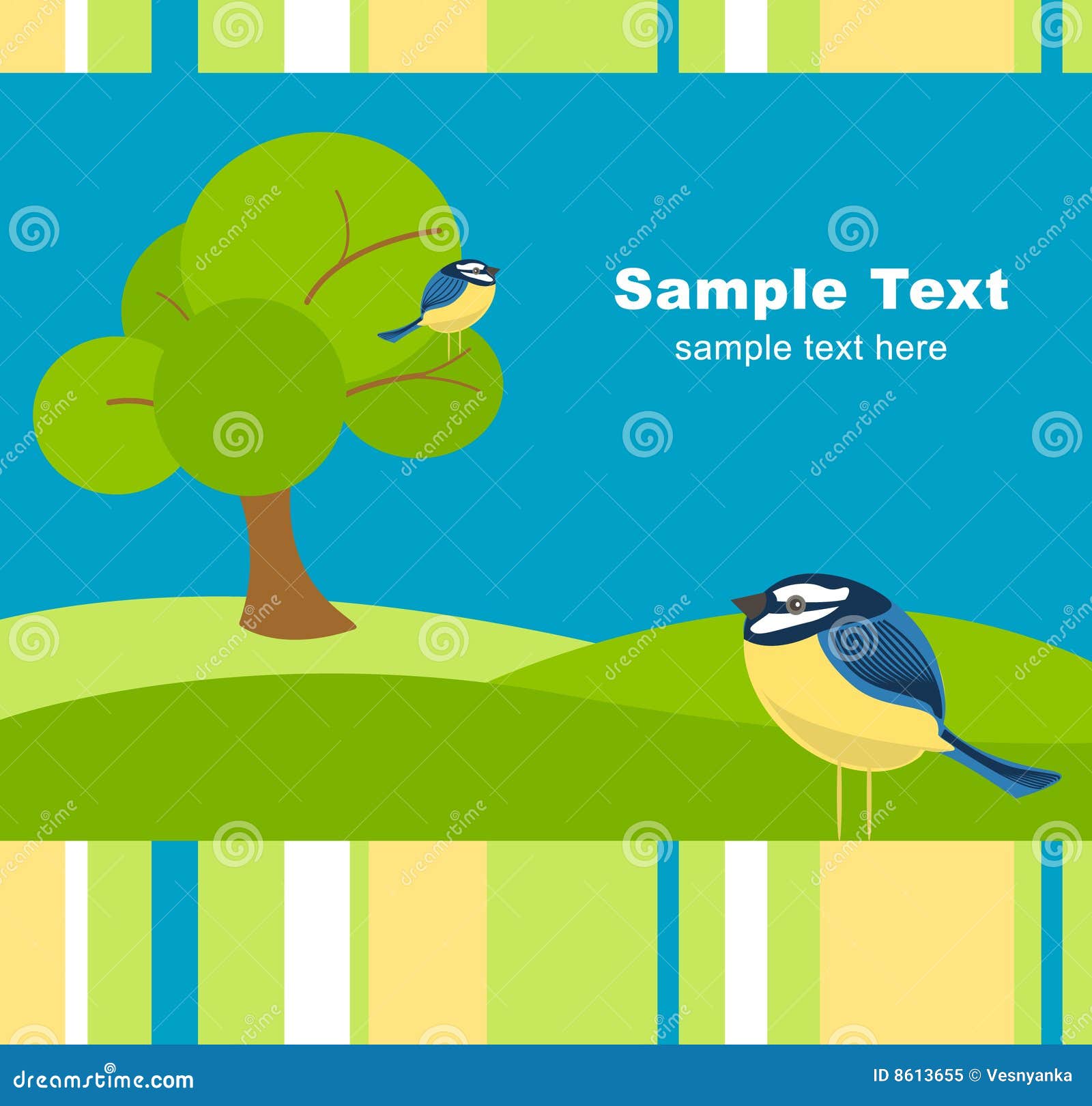 Spring card stock vector. Illustration of abstract, beauty - 8613655