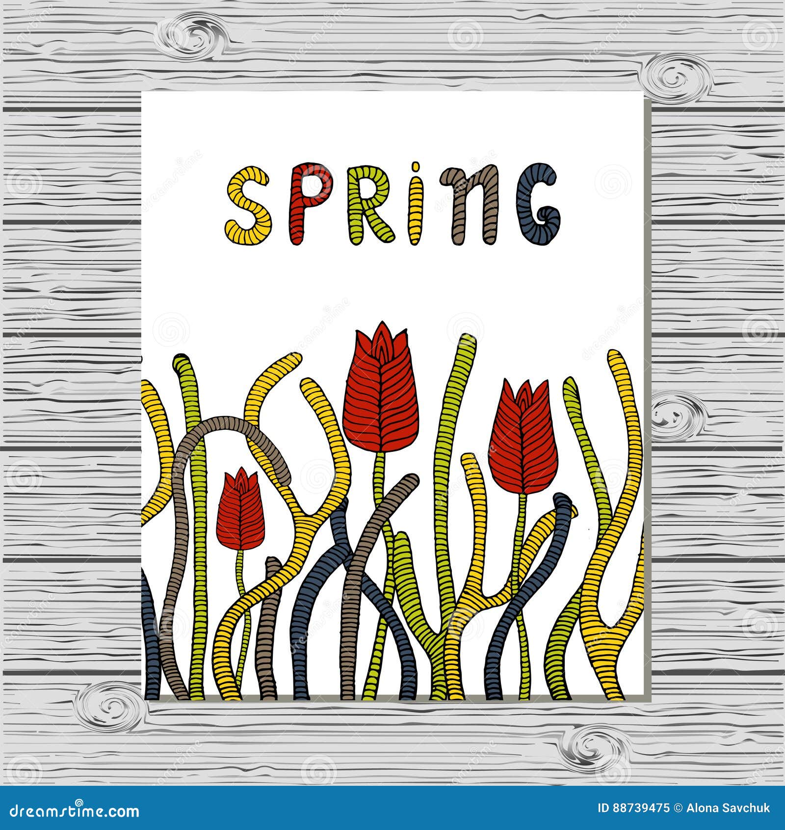 Spring card stock vector. Illustration of background - 88739475