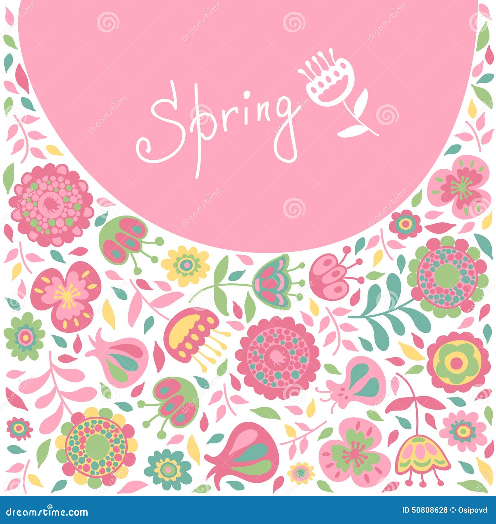 Spring Card for Congratulations Stock Vector - Illustration of ...