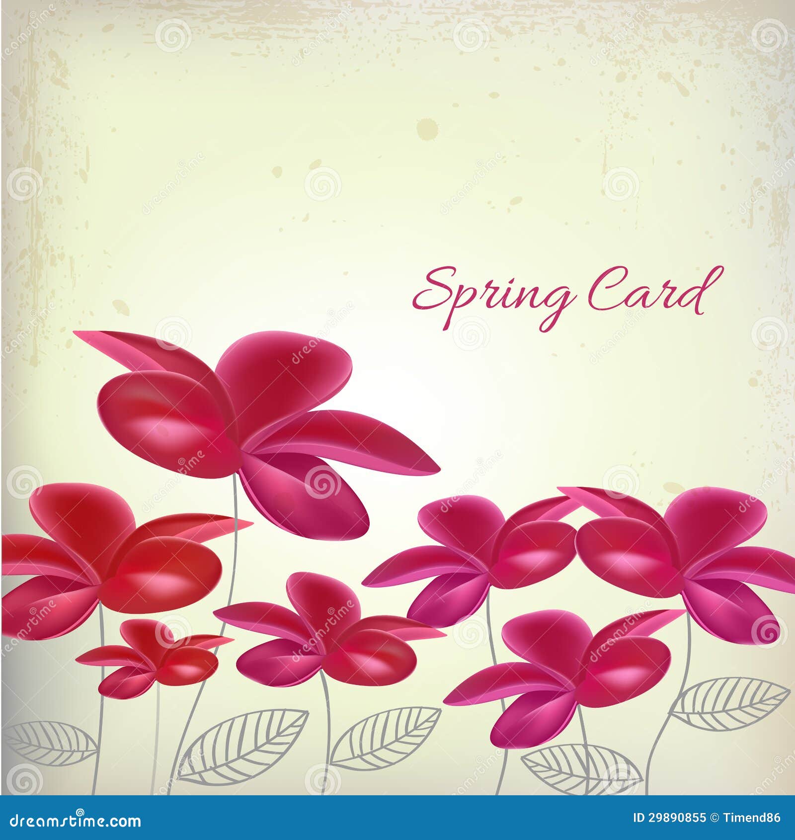 Spring card stock vector. Illustration of romance, sketch - 29890855
