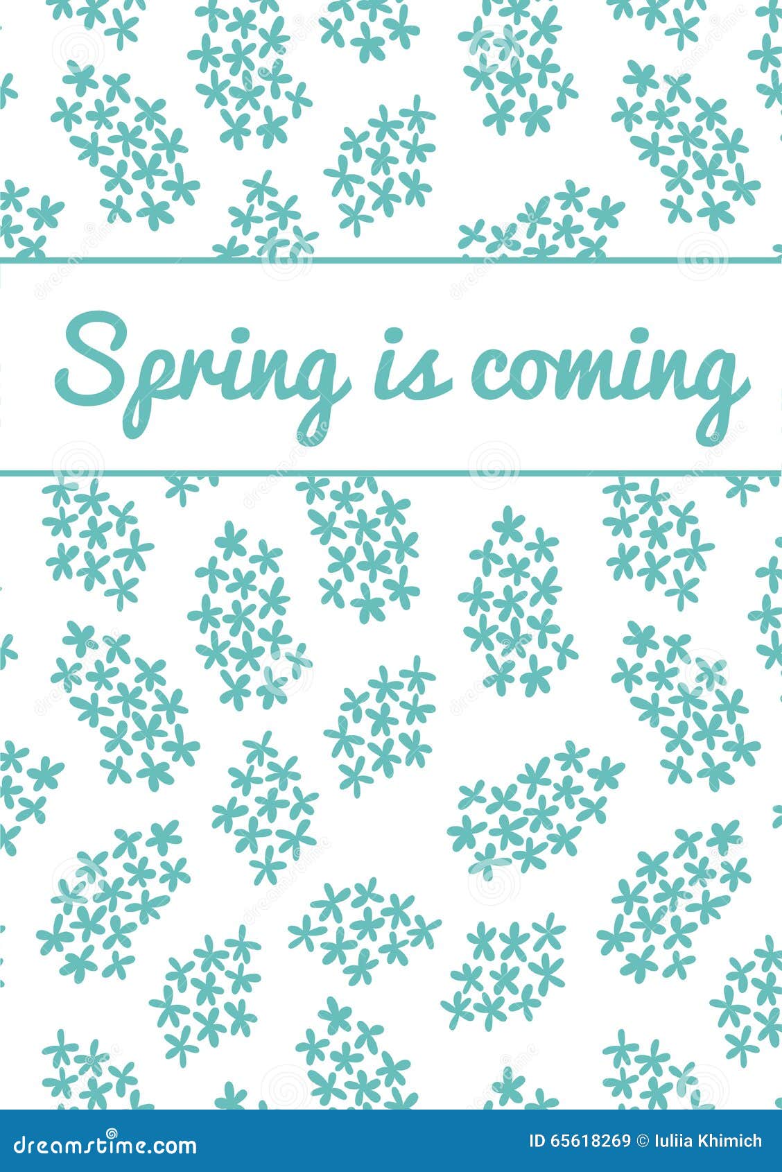 Spring card template stock vector. Illustration of flower - 65618269